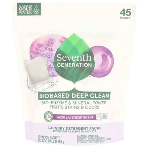 Seventh Generation Lavender Deep Clean Laundry Detergent Packs 45 Count ...