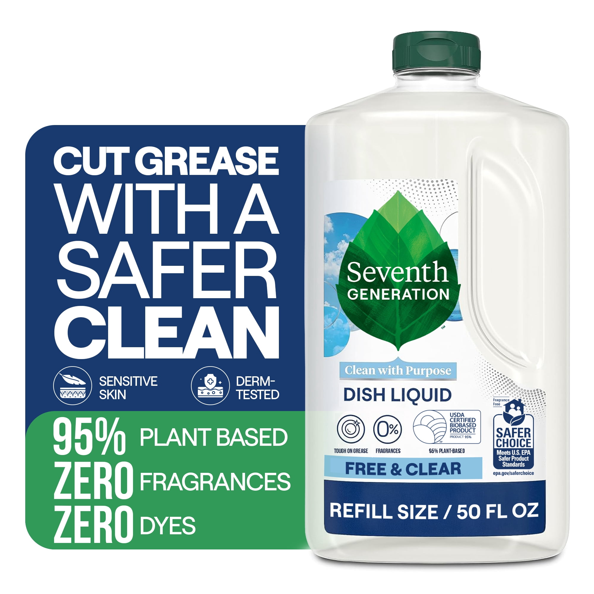 Seventh Gen Dish Soap 50oz | Gentle surface soaps - Walmart Business ...