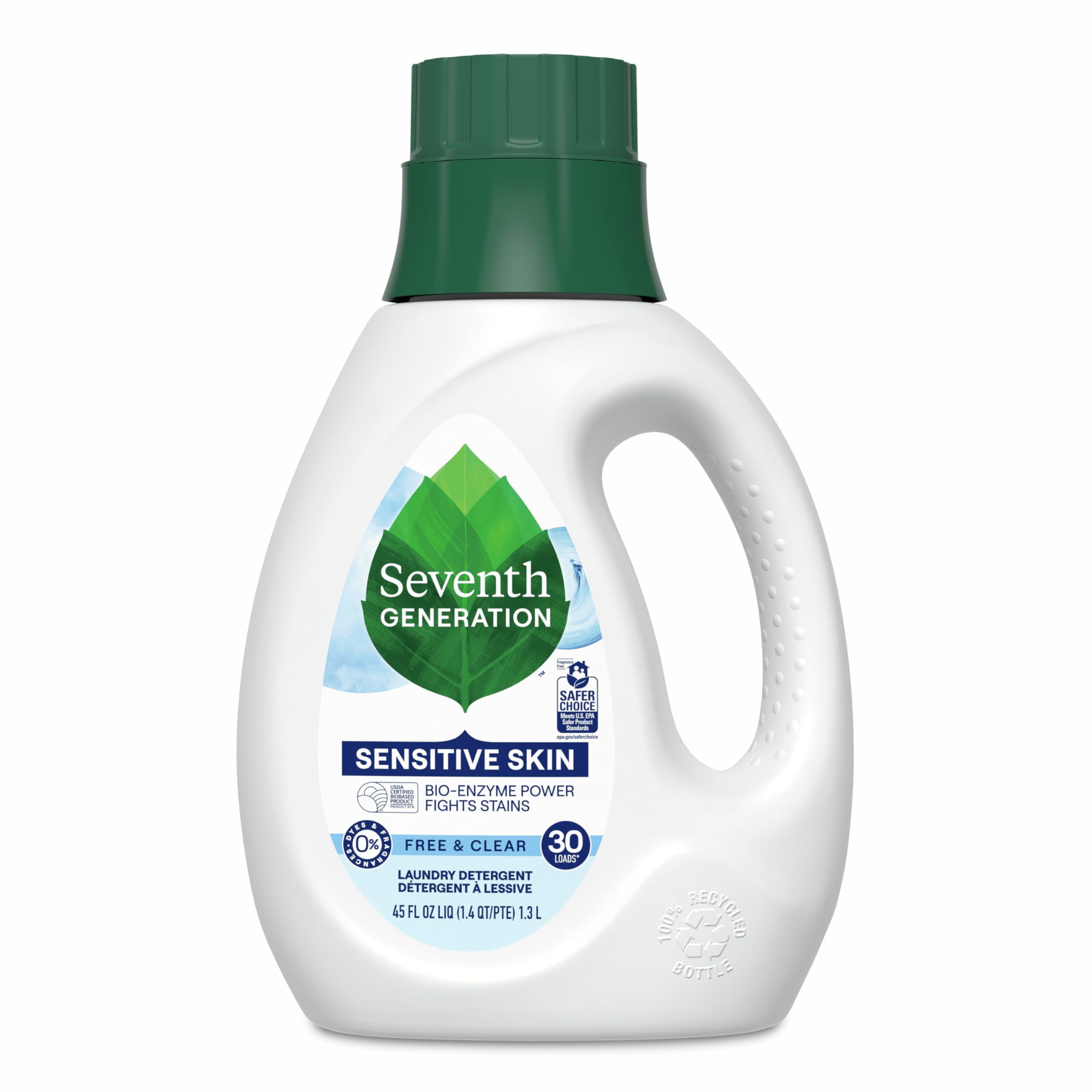 Seventh Generation Liquid Laundry Detergent, Free & Clear, 30 Loads ...
