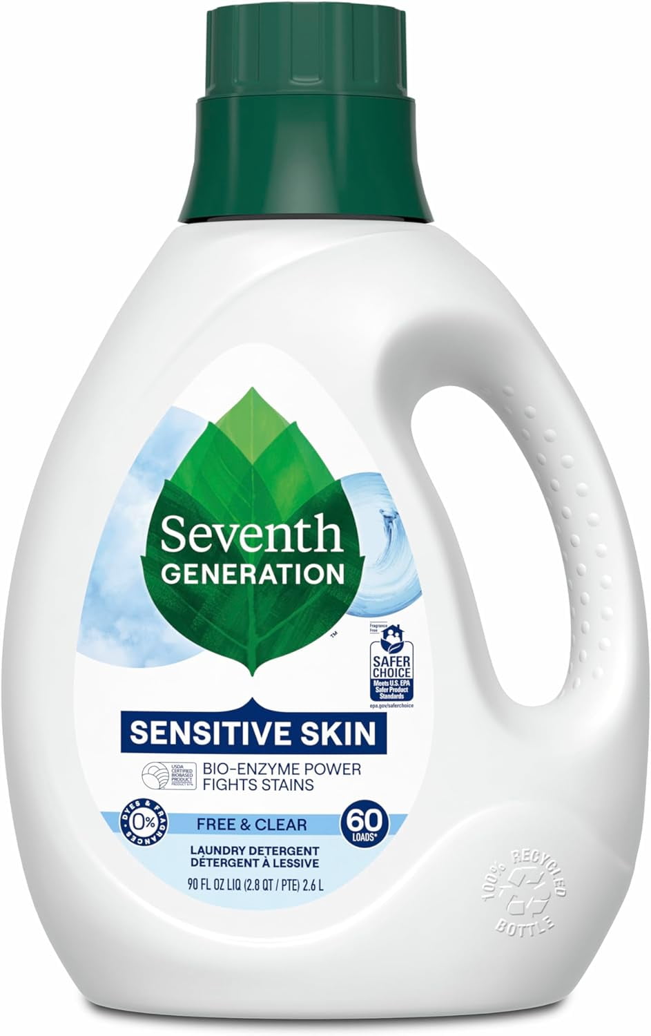 Seventh Generation Liquid Laundry Detergent, Free & Clear, 60 Loads ...