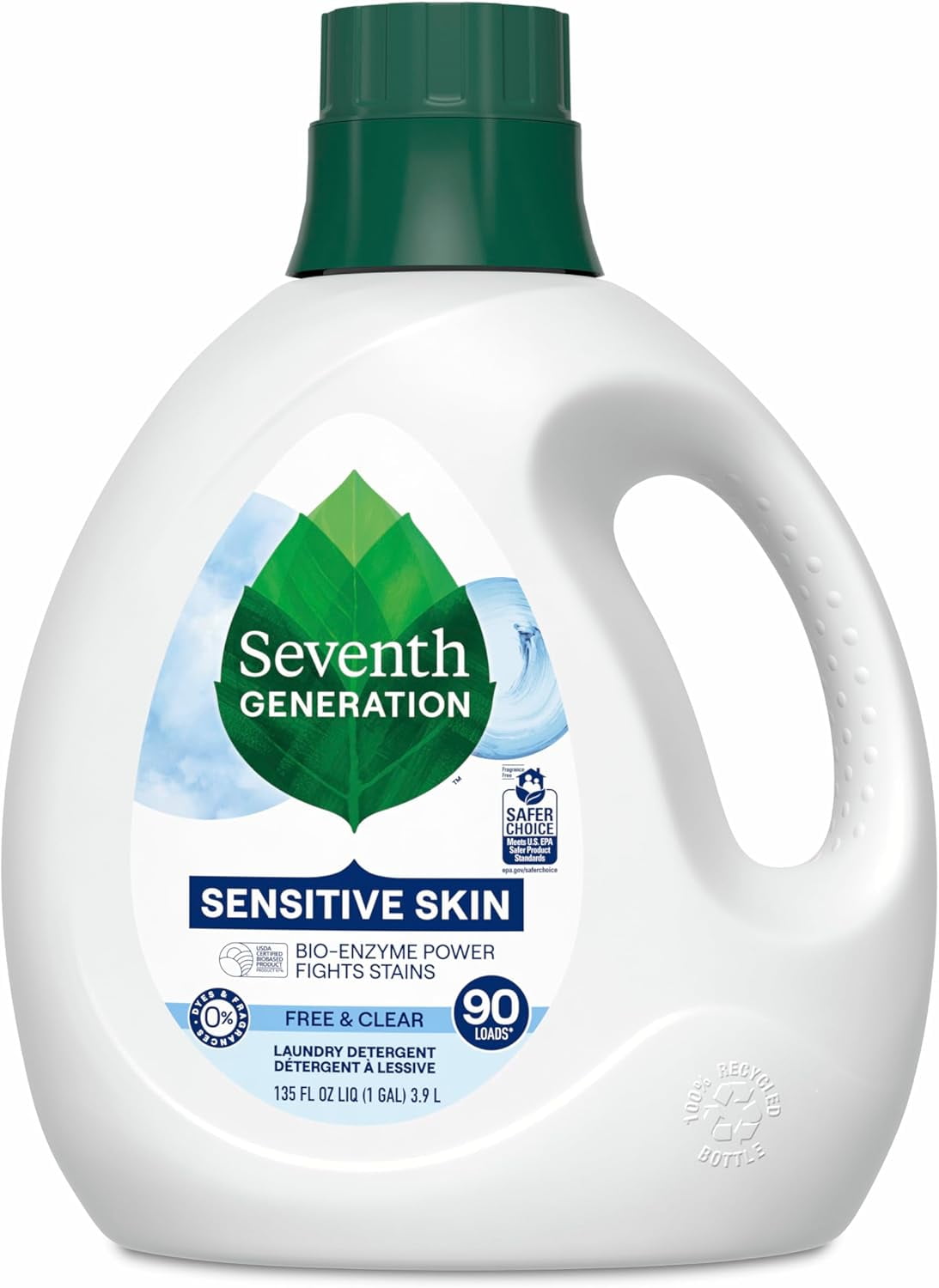 Seventh Generation Liquid Laundry Detergent, Free & Clear, 90 Loads ...