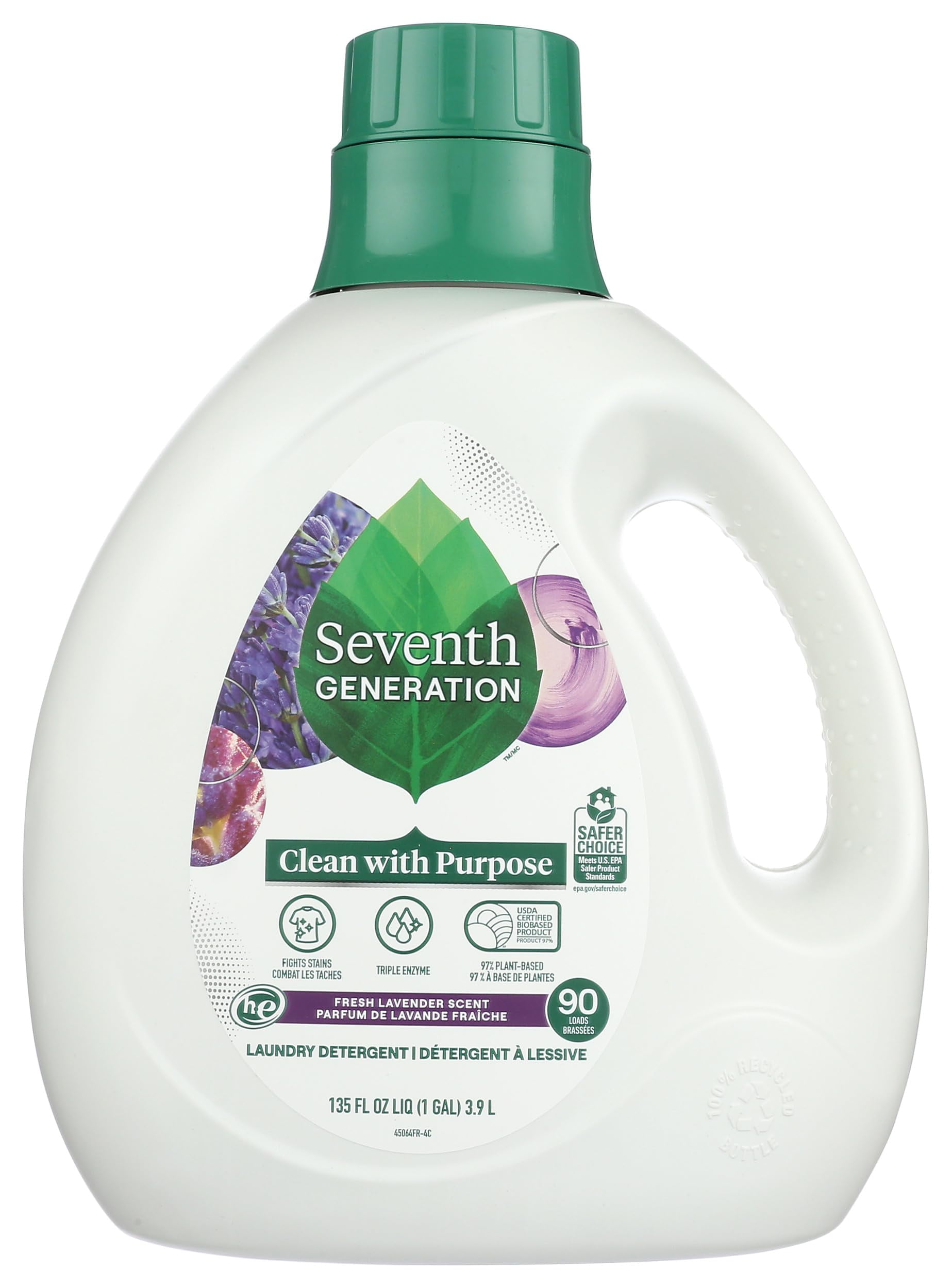 Seventh Generation Natural Fragrance Laundry Detergent, Fresh Lavender ...