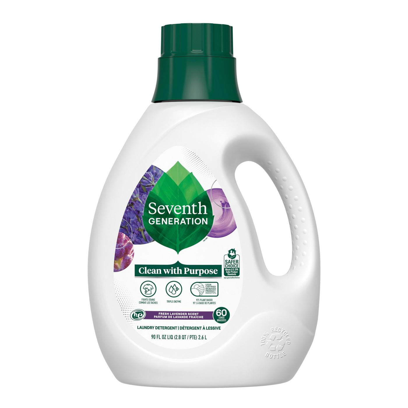 Seventh Generation Liquid Laundry Detergent - Lavender - 90 oz- Pack of ...