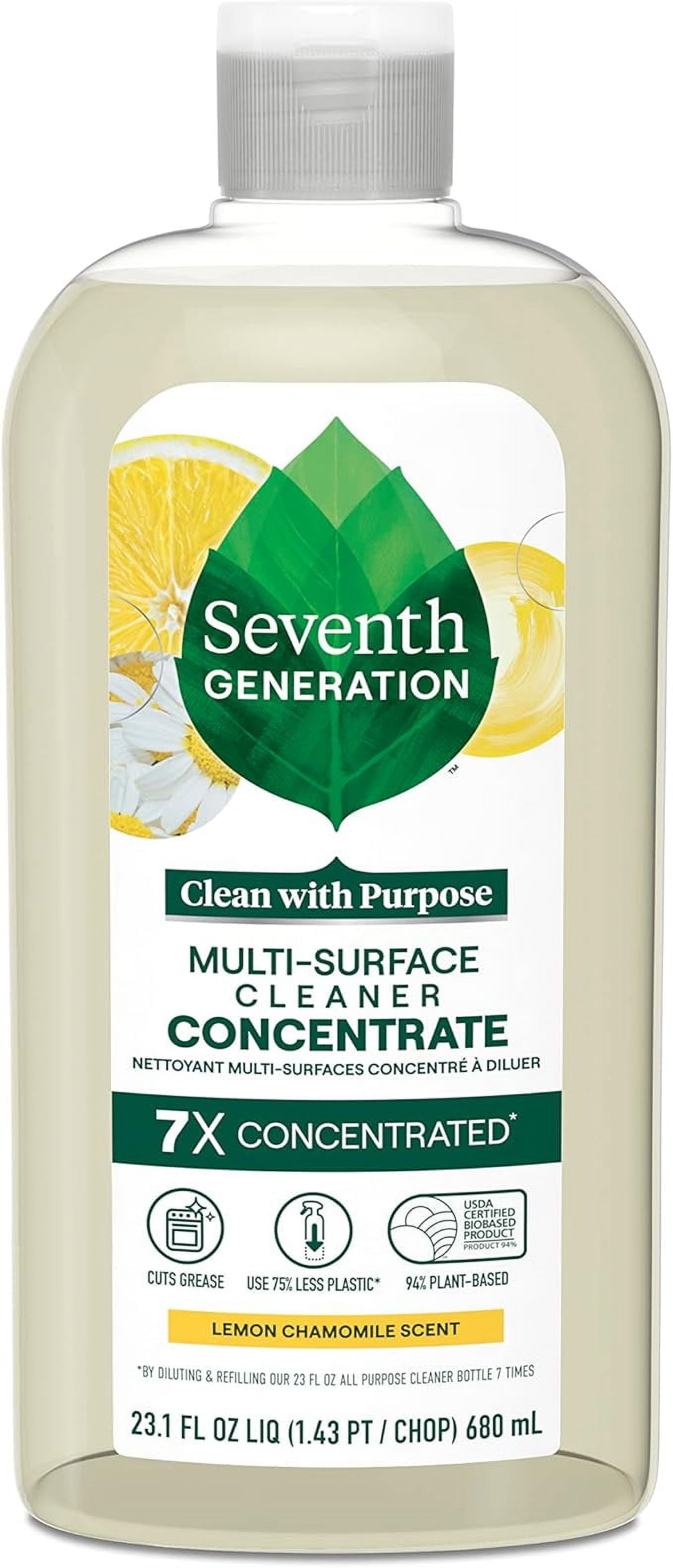 Seventh Generation Multi-Surface Cleaner Concentrate, Lemon Chamomile ...