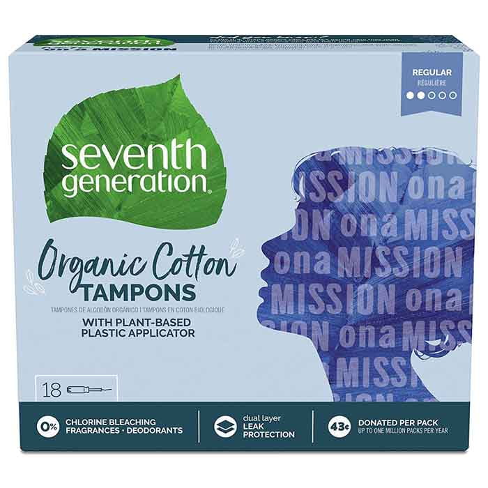Seventh Generation - Organic Tampons with Applicator, 18-Pack ...