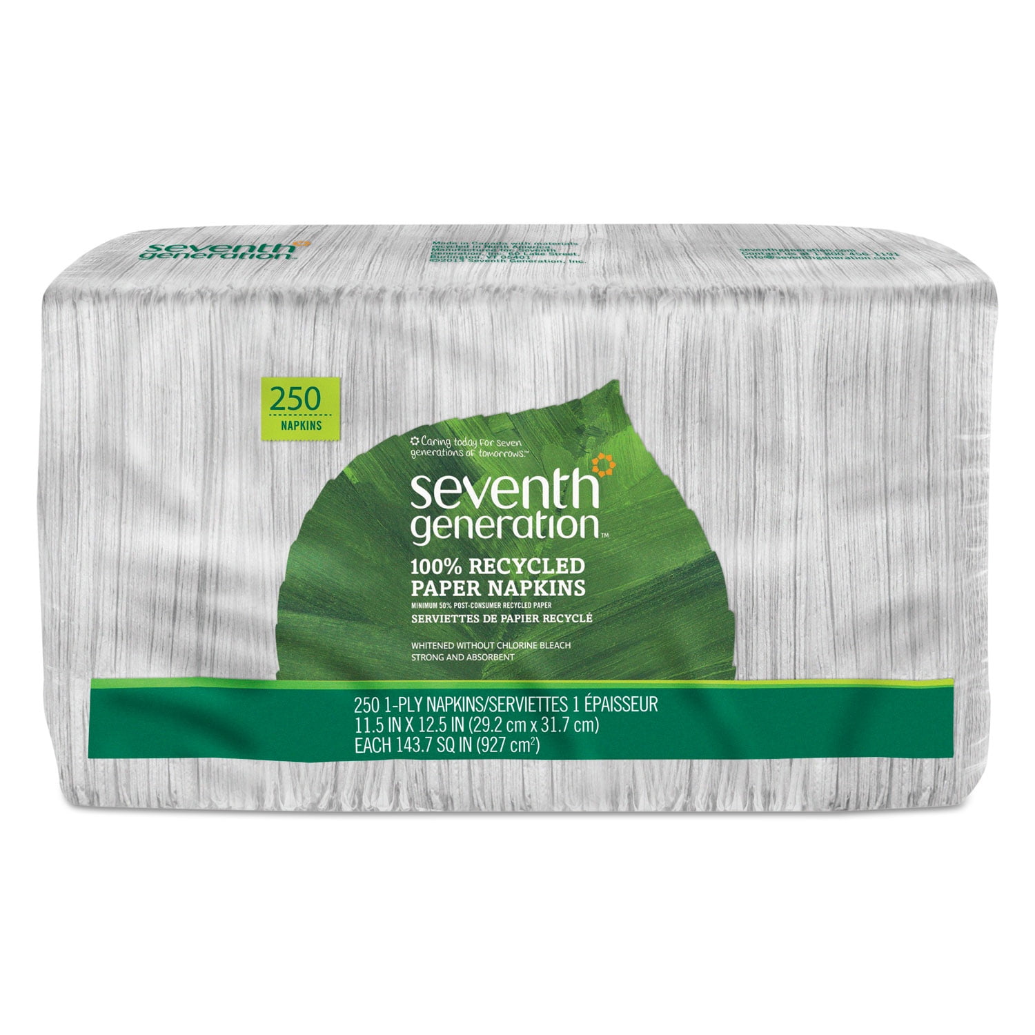 Seventh Generation, SEV13713CT, 100% Recycled Paper Napkins, 3000 ...