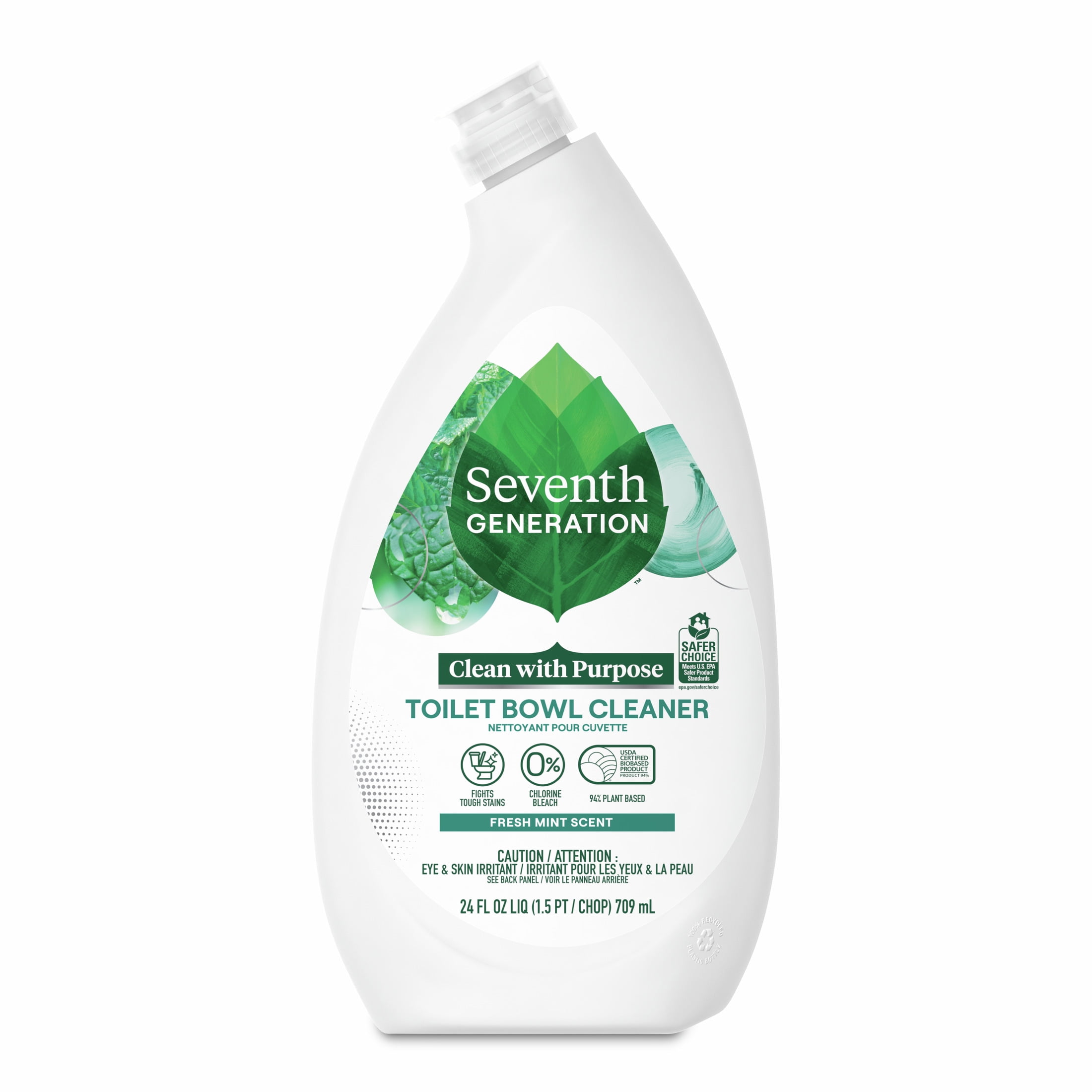 Seventh Generation Bathroom Toilet Bowl Cleaner, Fresh Mint, Ammonia ...