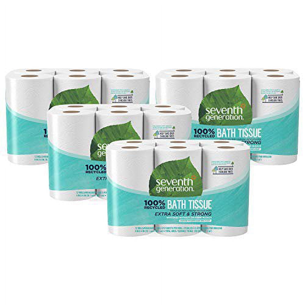 Seventh Generation Toilet Paper Recycled Bath Tissue 4-Pack 100% ...