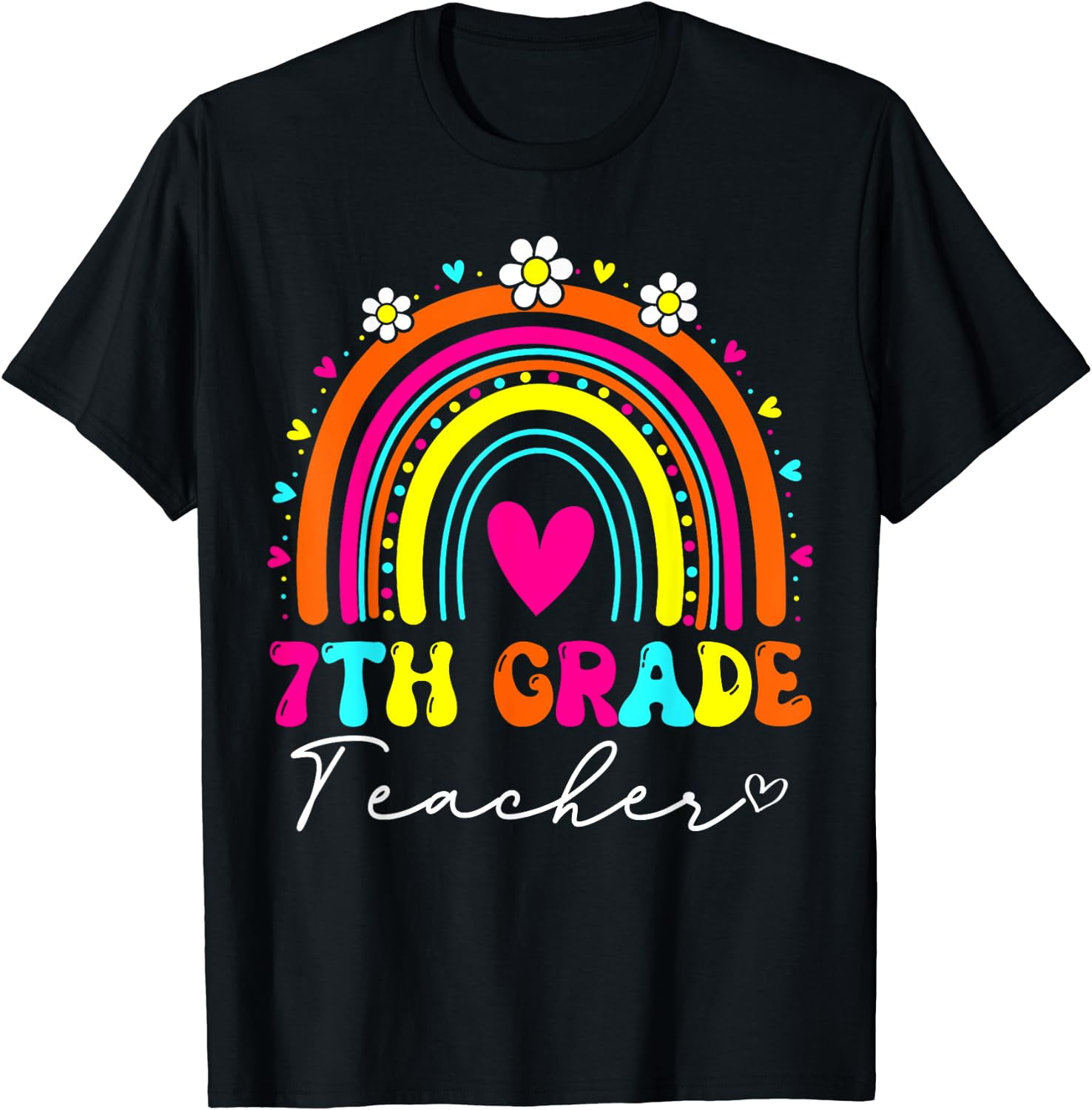 Seventh Grade Shirt For Teacher Team 7th Grade Squad Rainbow T-Shirt ...