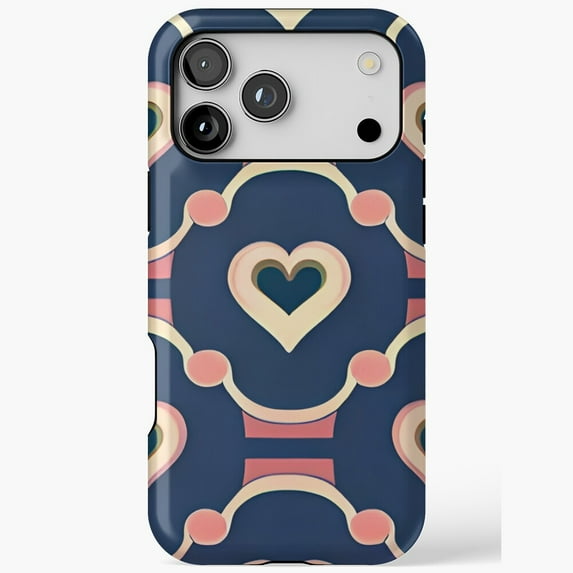 Seventies Retro Heart Graphic Design iPhone Case 11 through 17 Pro Max ...