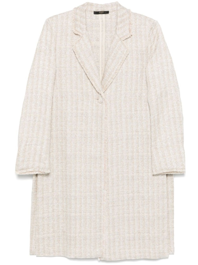 Seventy Textured Long Coat With Notched Collar (Women's) - Walmart.com