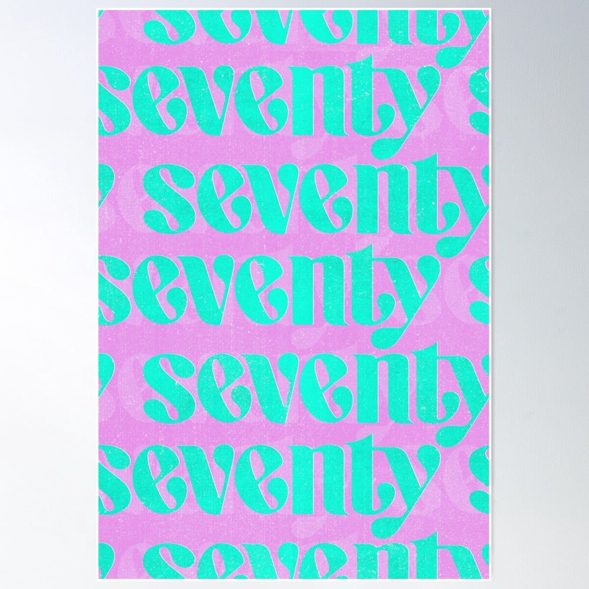 Seventy X Seven (Purple/Aquamarine) Poster Wall Art, Modern Wall Decor ...