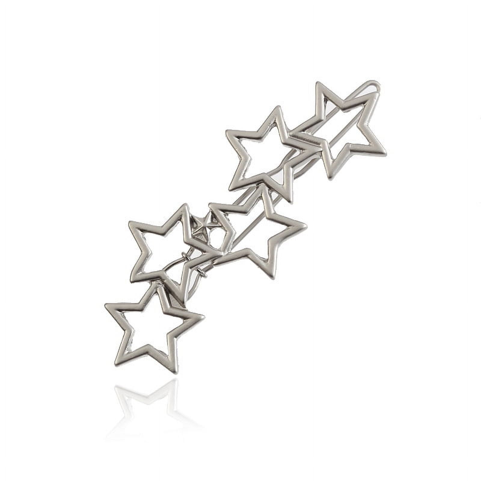 Several small hollow pentagonal star row hair clips - Walmart.com