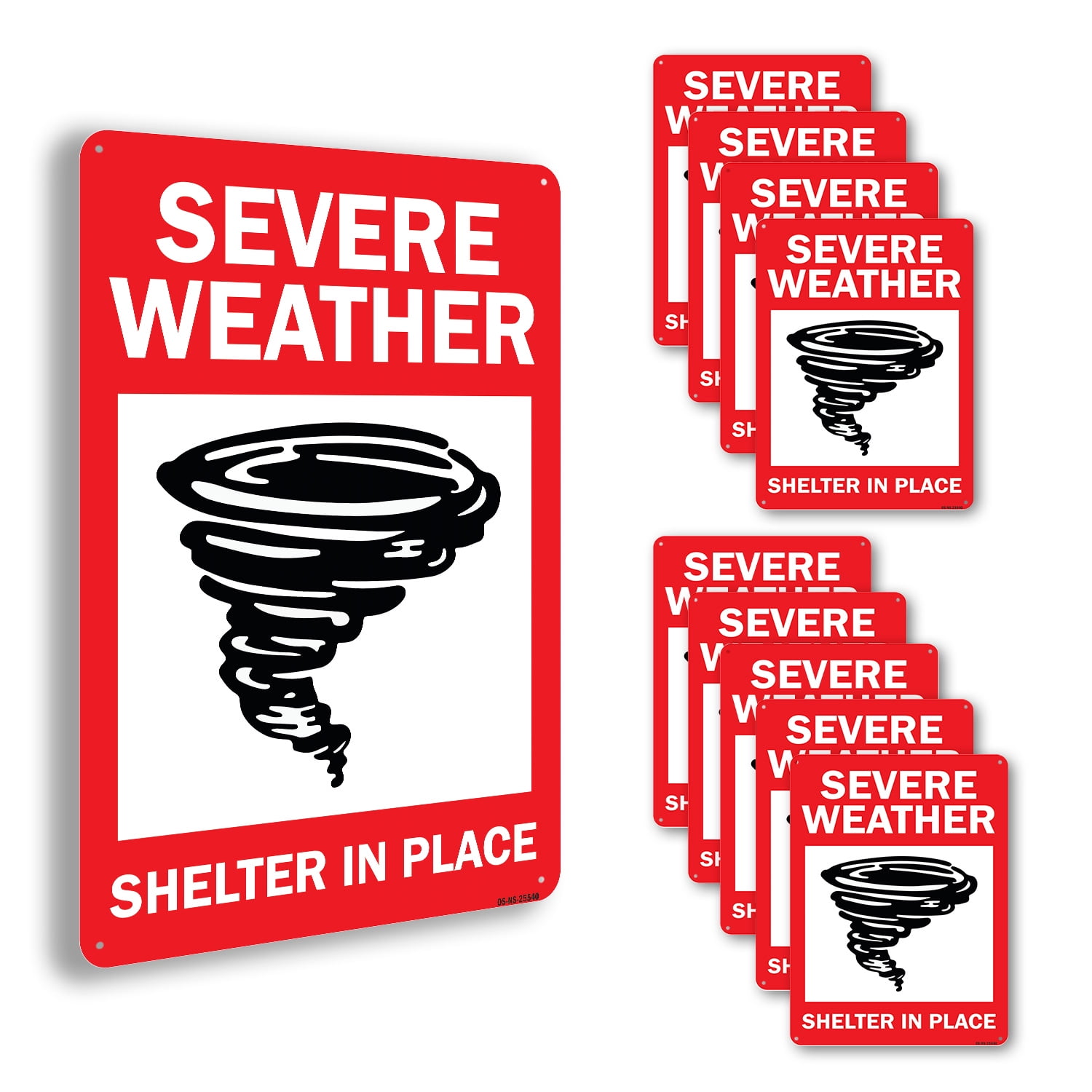 Severe Weather Shelter In Place Public Safety Aluminum Sign 14 Inch x ...