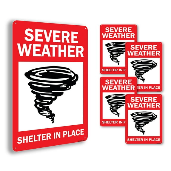 Severe Weather Shelter In Place Public Safety Rigid Plastic Sign 24 ...