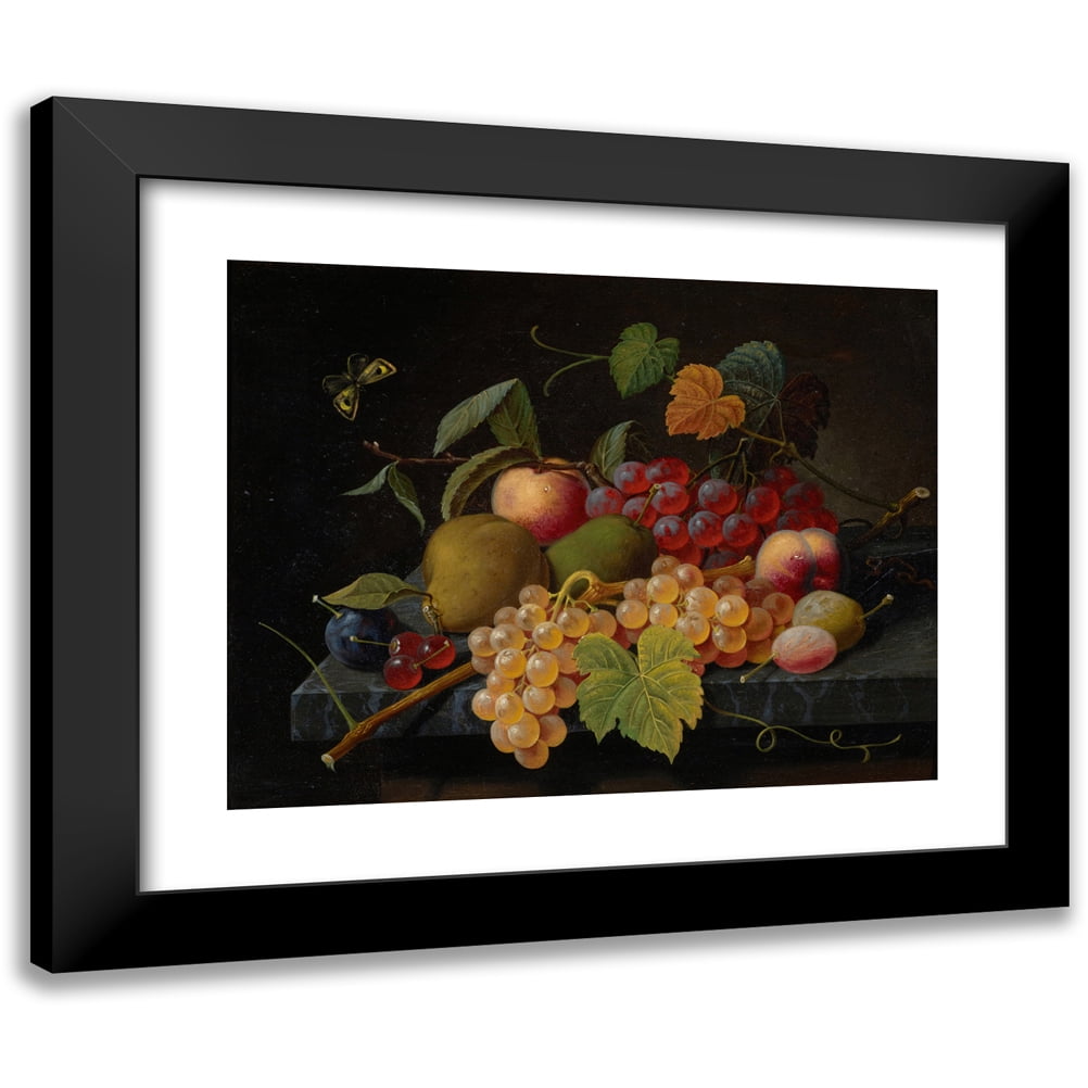 Severin Roesen 14x12 Black Modern Framed Museum Art Print Titled ...