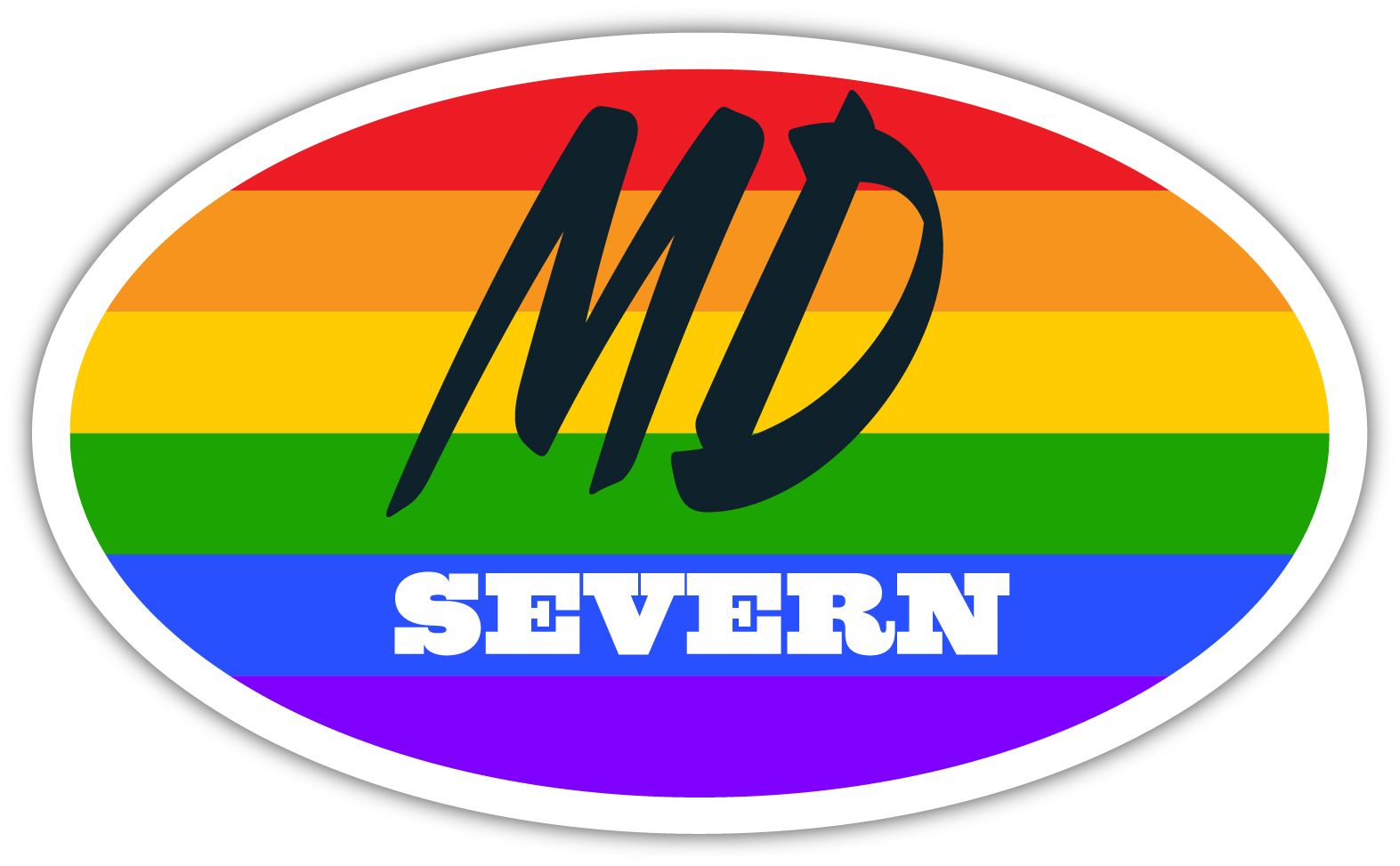Severn MD Maryland Anne Arundel County Rainbow Pride Flag 6 Stripes ...
