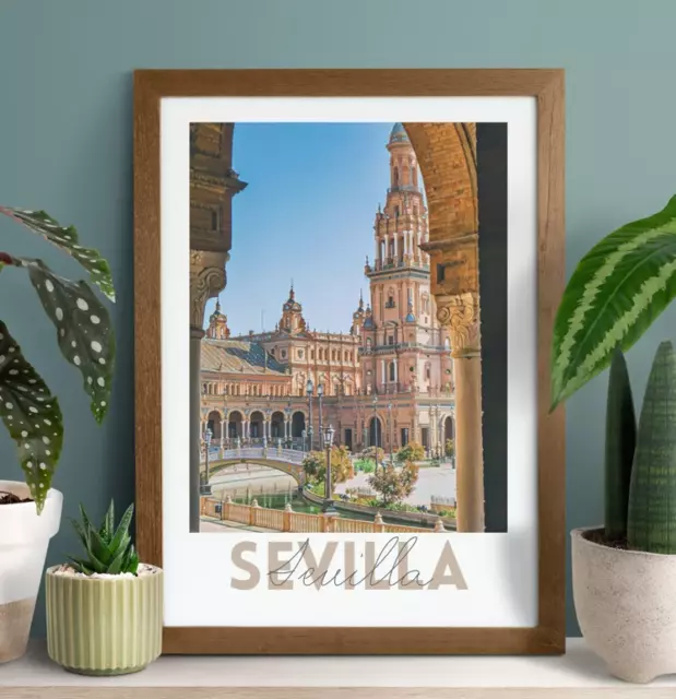 Sevilla Poster 1 Prints. Printable Wall Art, Spain Travel Poster ...