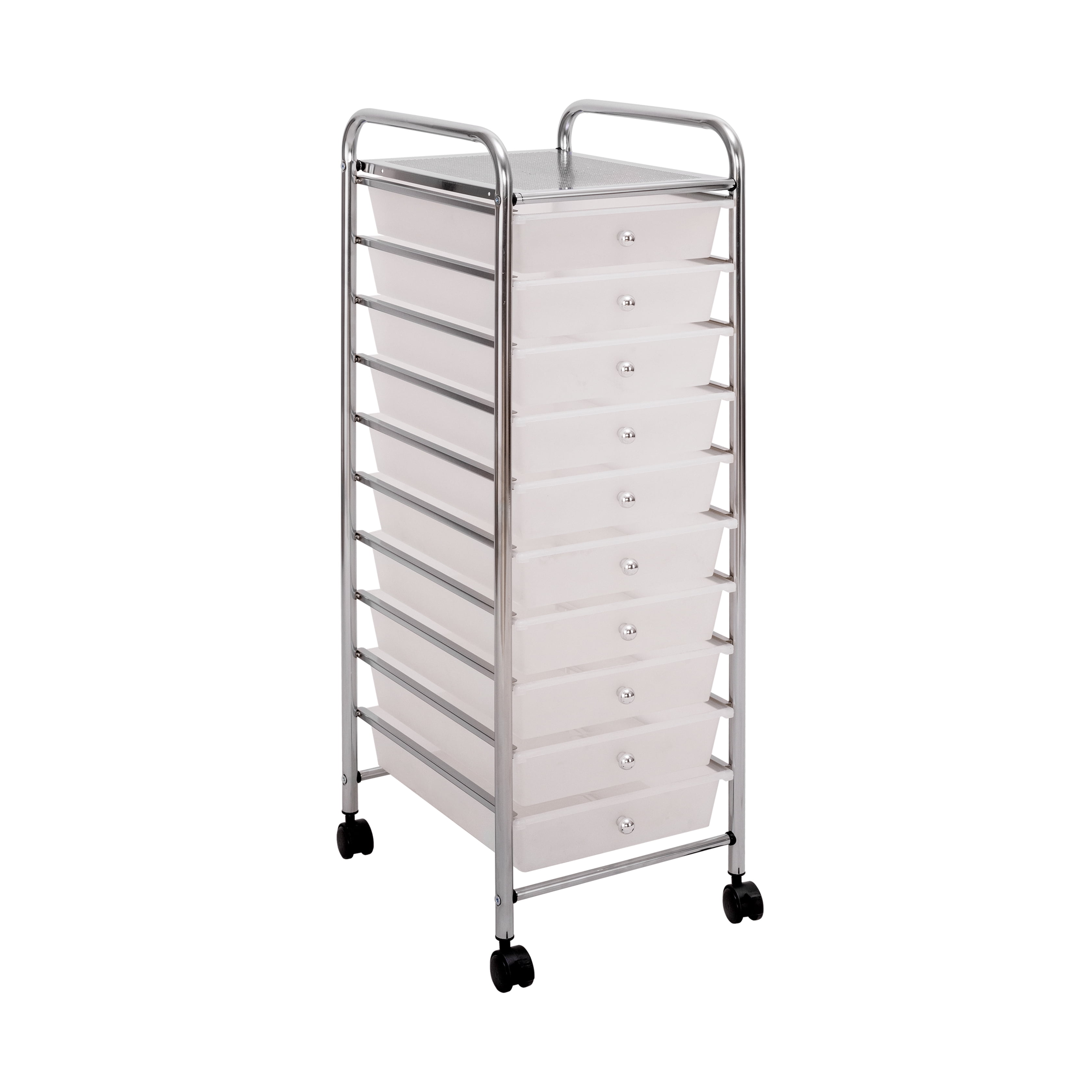 Seville Classics 10-Drawer Heavy Duty Organizer Cart, Frost White ...