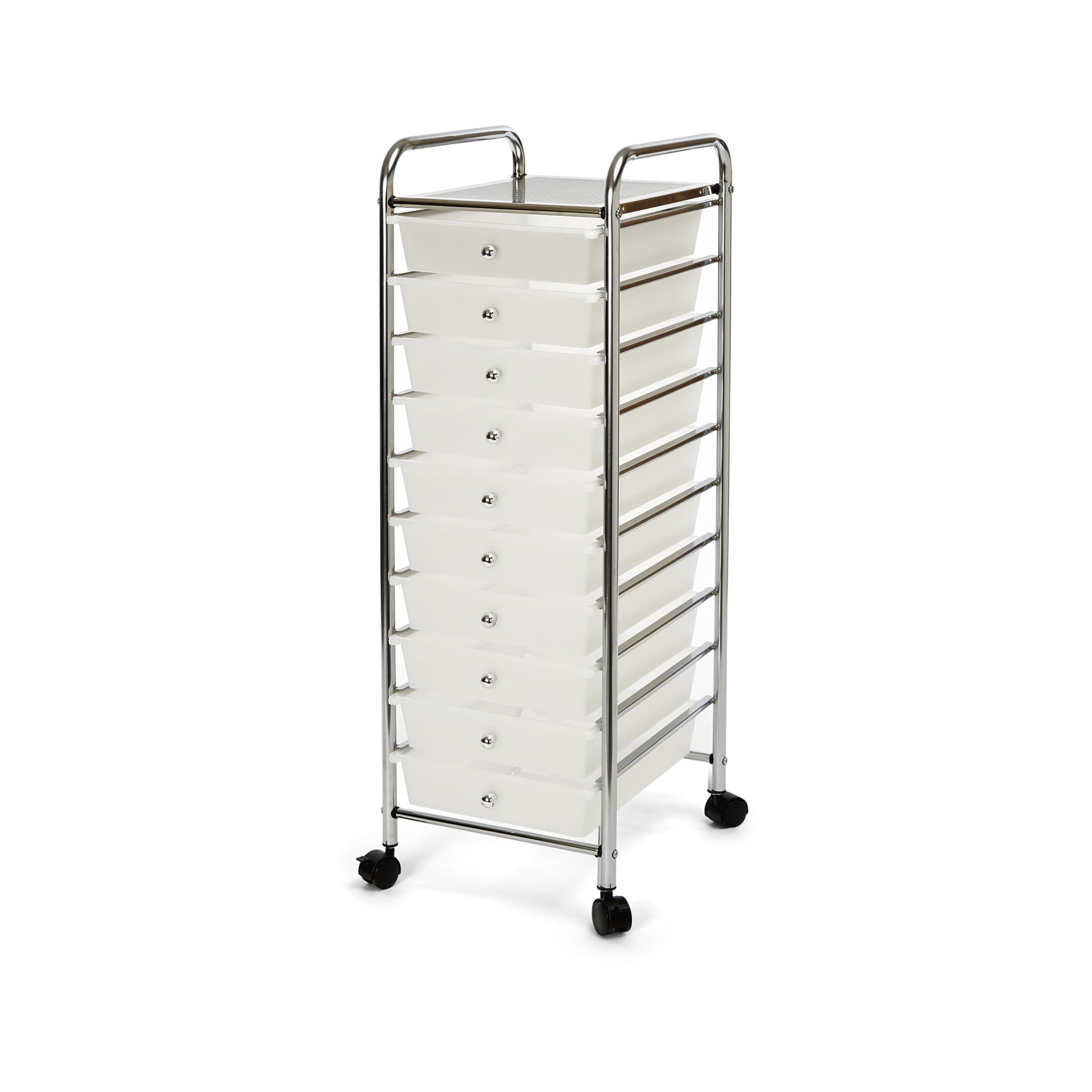 Seville Classics 10-Drawer Heavy Duty Organizer Cart, Frost White ...