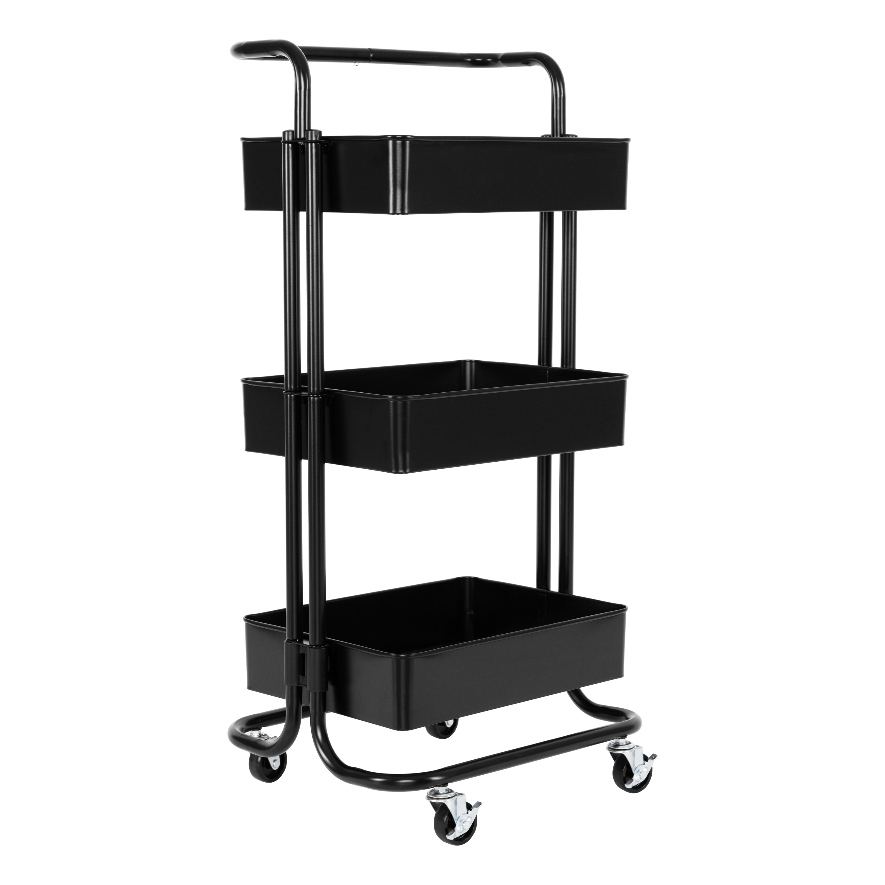 Office Depot Mobile Folding Cart With Lid, 16in.H x 18in.W x 15in.D ...