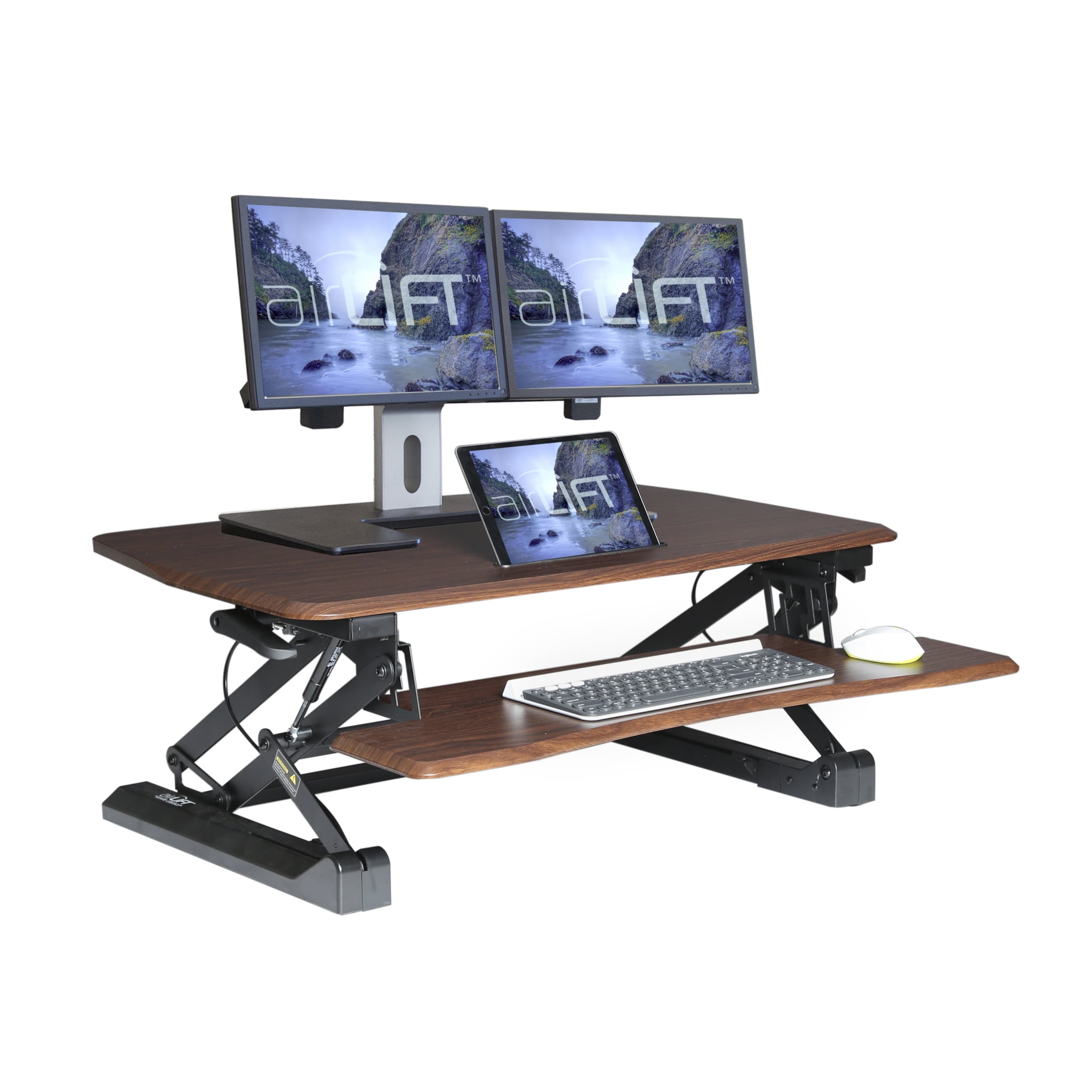 Seville Classics Airlift Pneumatic Sit-to-Stand Adjustable Desktop ...