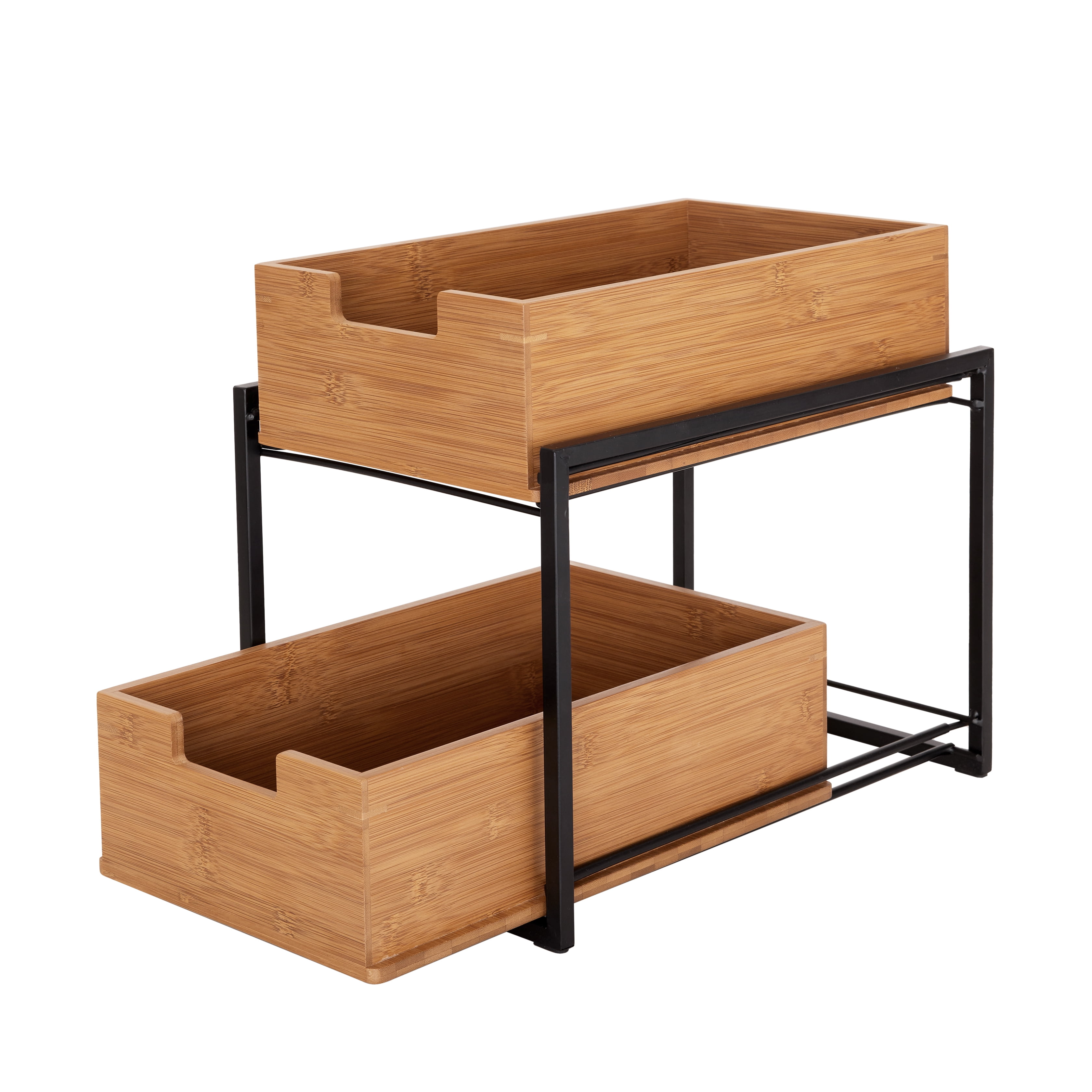 Seville Classics Bamboo Premium Organizer Storage Bins for Kitchen ...