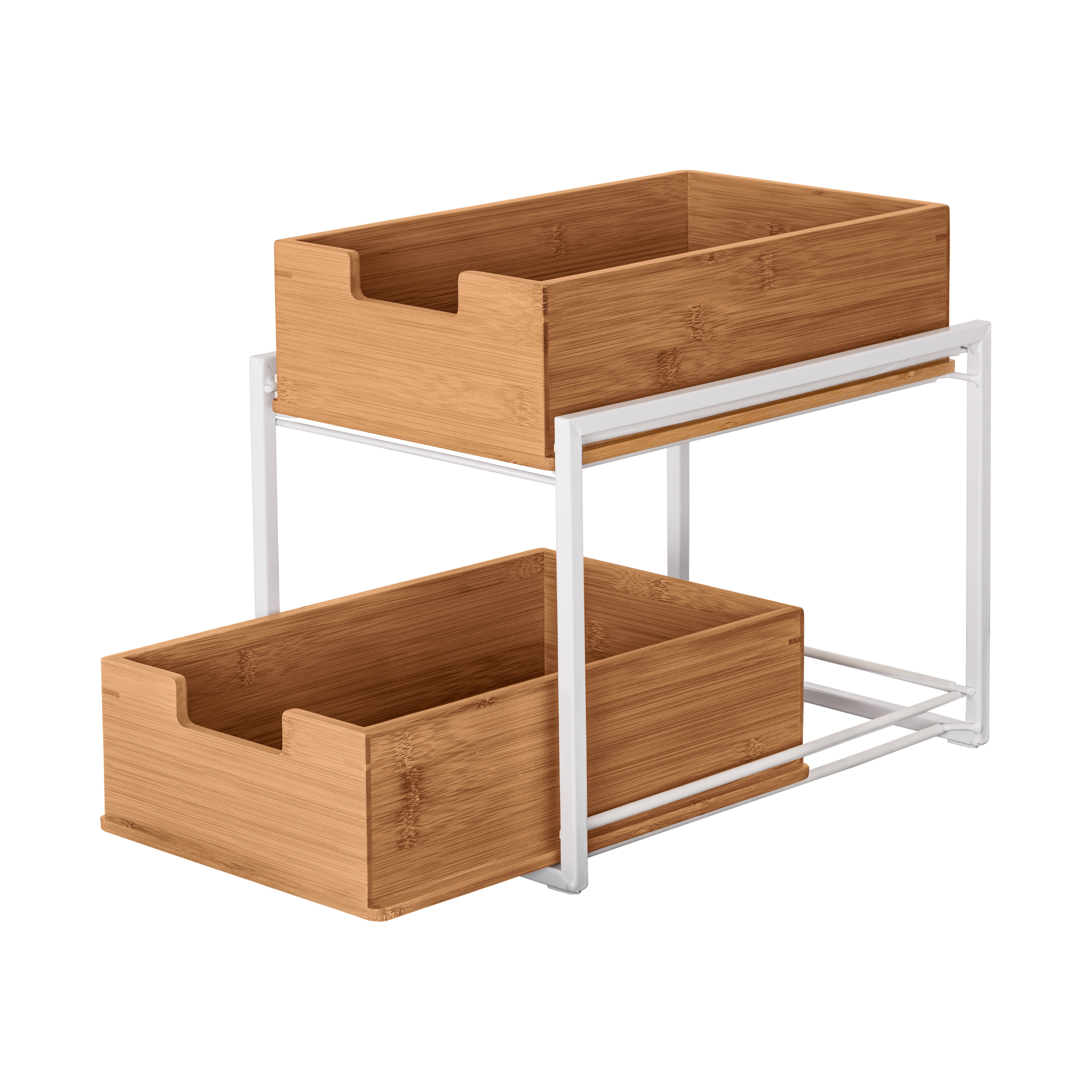 Seville Classics Bamboo Premium Organizer Storage Bins for Kitchen ...
