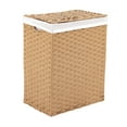Seville Classics Handwoven Lidded Removable Washable Canvas Liner ...
