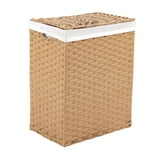 Seville Classics Handwoven Lidded Removable Washable Canvas Liner ...