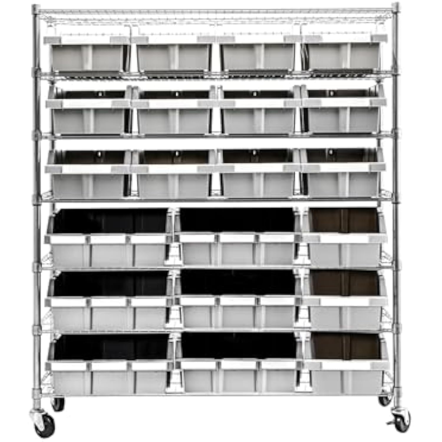 Seville Classics Heavy Duty NSF Bin Rack Solid Steel Wire Shelving ...
