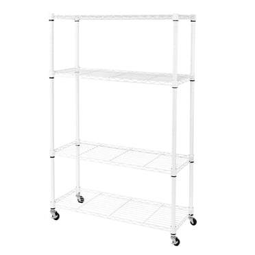 Zimtown 5-Tier Steel Wire Shelf, 35''Lx18''Wx71''H, Black, Wheels ...