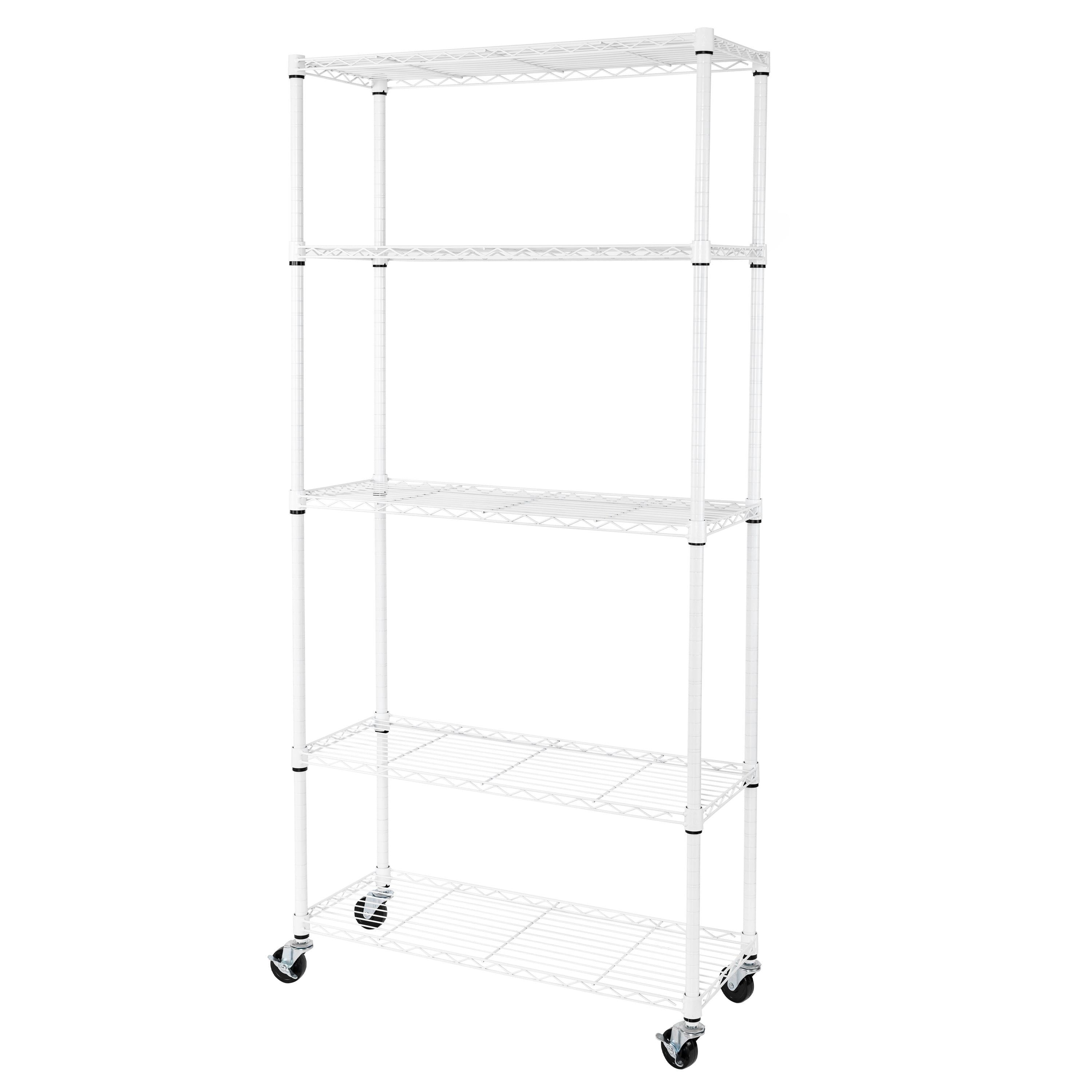 Seville Classics UltraDurable 5-Tier NSF Steel Shelving, 36" W x 14" D x 72" H, White - Walmart.com