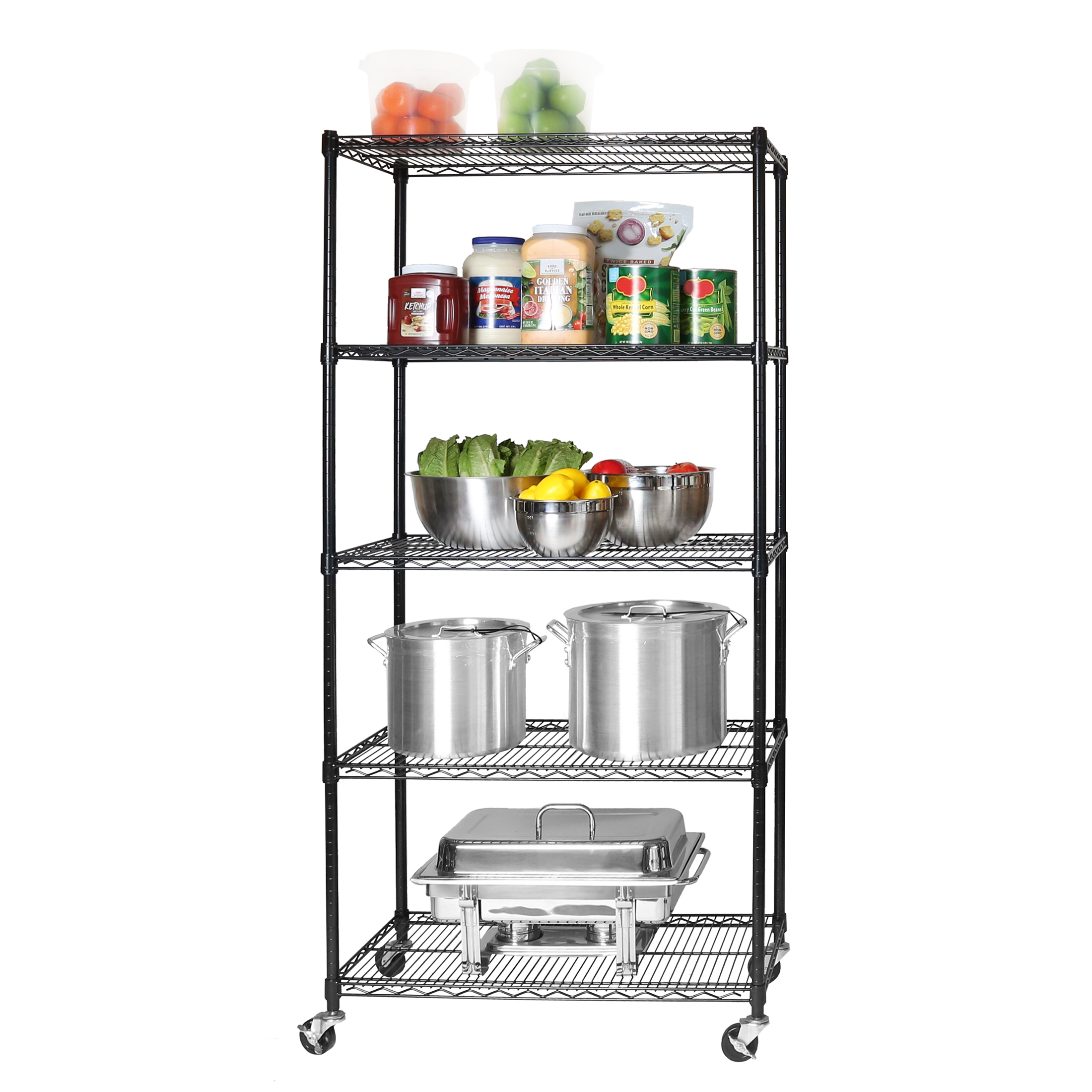 Seville Classics 7-Tier NSF 21-Bin Rack, 36" W x 14" D x 56" H, Gray ...