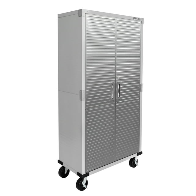 "Seville Classics UltraHD Steel Lockable Storage Cabinet, 36""W x 18""D ...