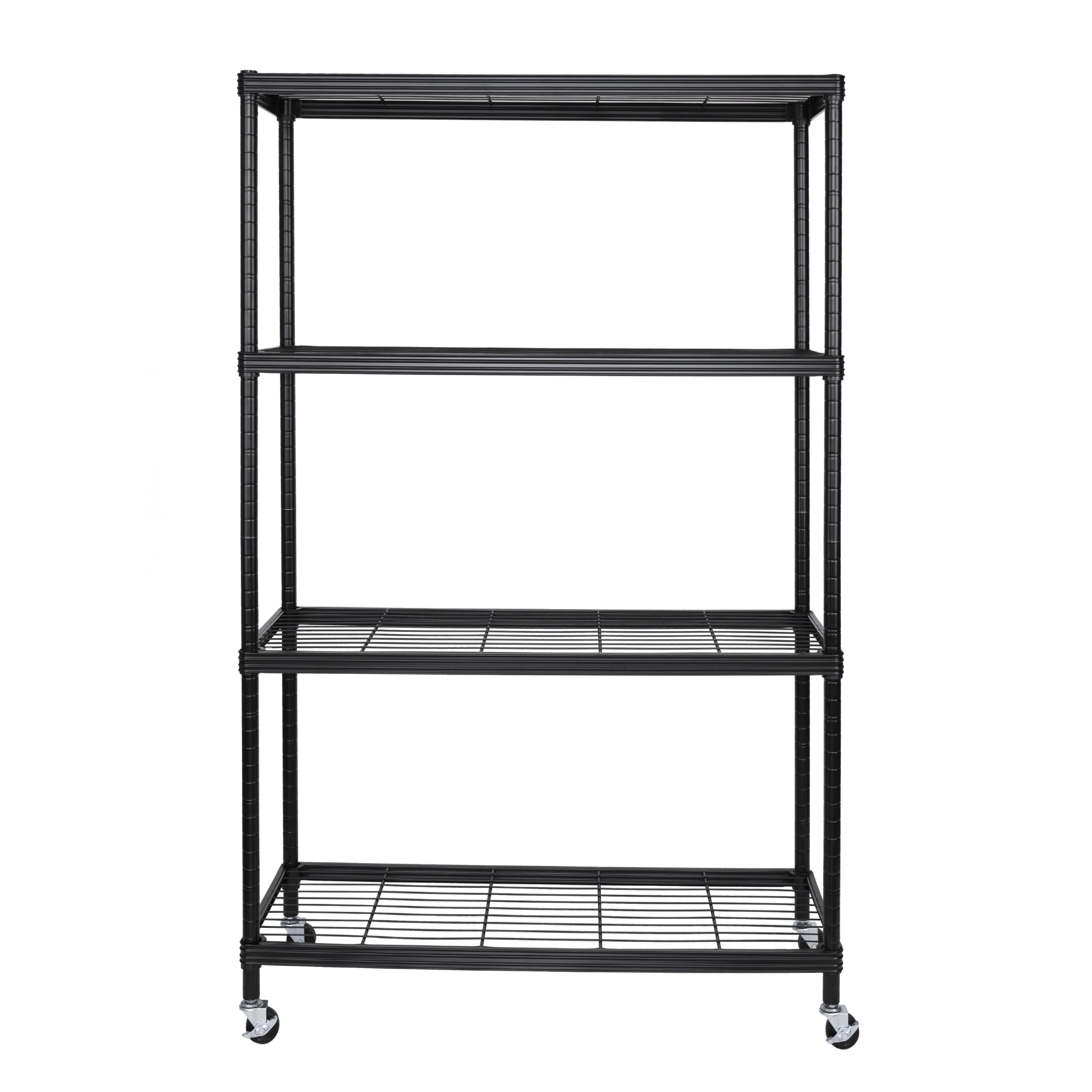 Seville Classics UltraModernTM 4-Tier Steel Rack, Mobile Storage with ...