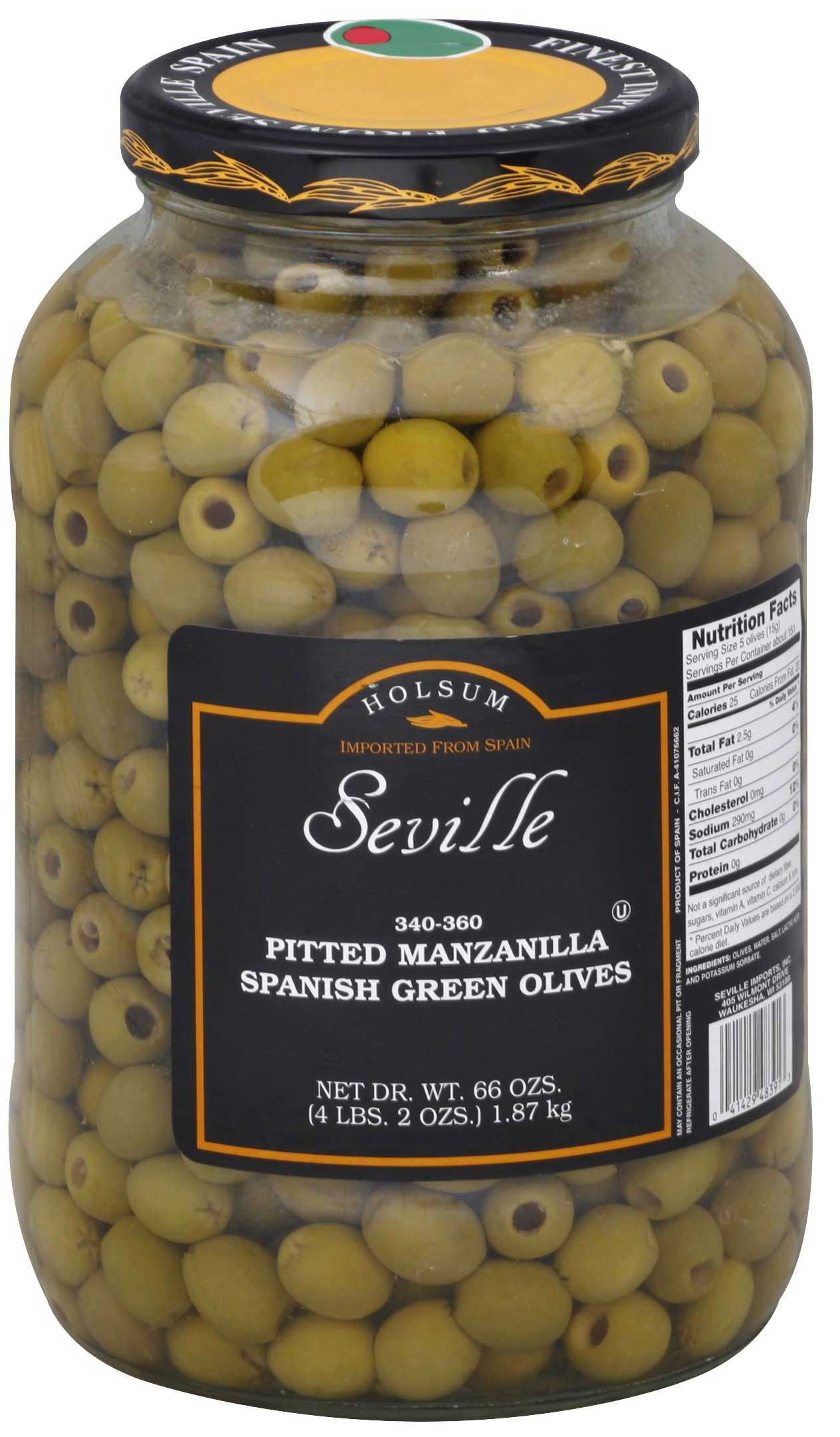 Seville Pitted Manzanilla Spanish Green Olives, 1 Gallon -- 4 per case. - Walmart.com