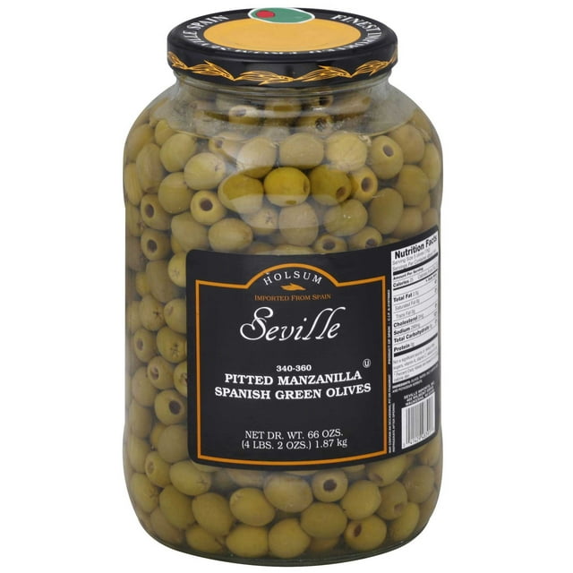 Seville Pitted Manzanilla Spanish Green Olives, 1 Gallon -- 4 per case ...