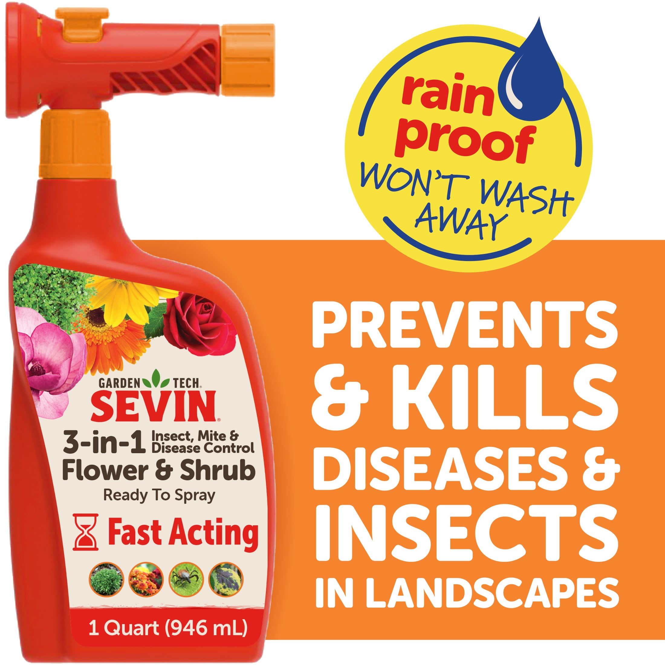Free Shipping! Sevin 3-In-1 Insect, Mite & Disease Control Ready to ...