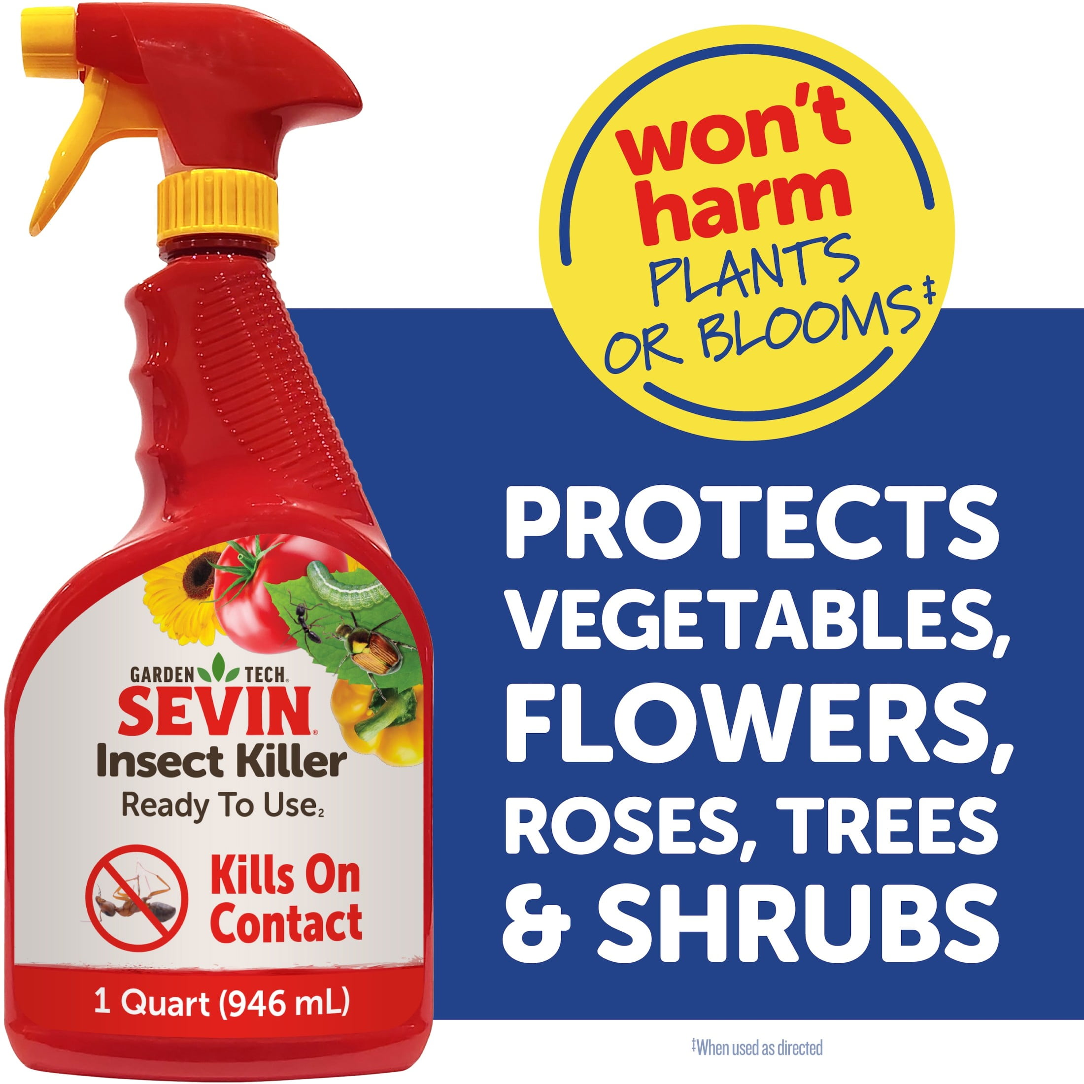 Sevin Ready-to-Use Trigger Spray Insect Killer, 1 Qt. Bottle Liquid ...