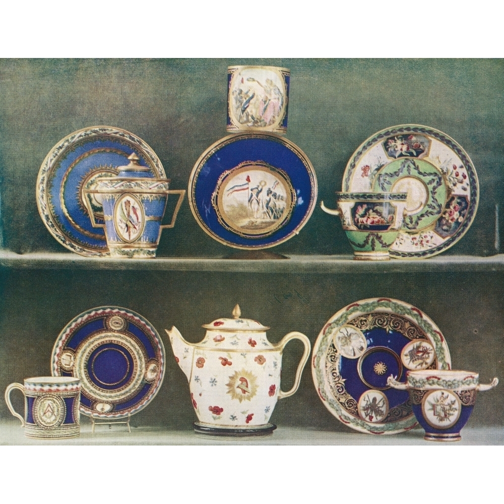 Sevres porcelain decorated with emblems of the French Revolution. From ...
