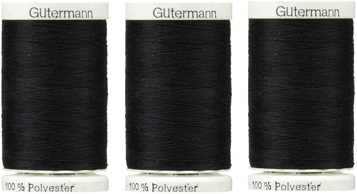 Sew-All, All PurposeThread 547 Yards-Black GUTERMANN Thread 3 Pack ...