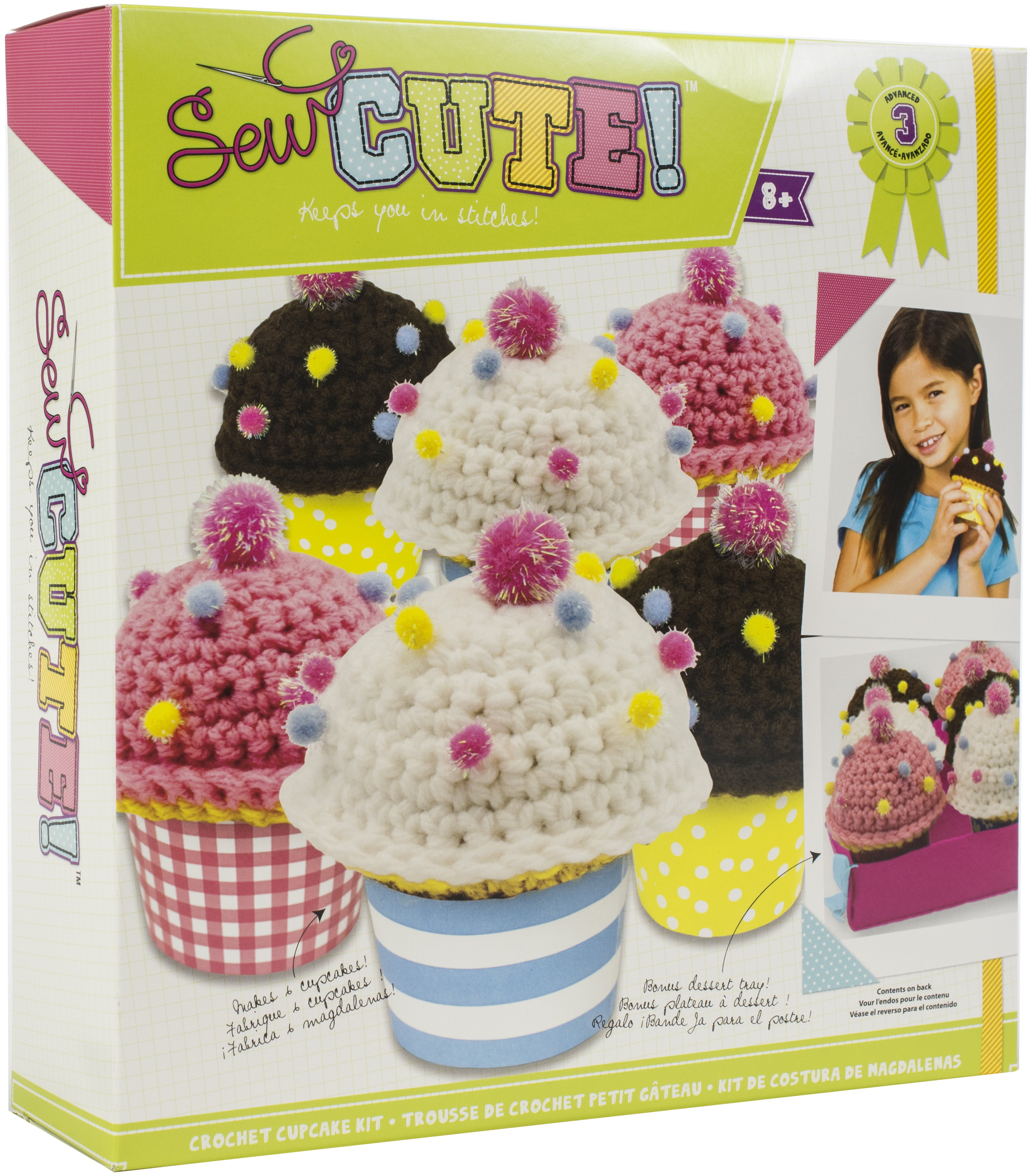 Colorbok Sew Cute Crochet Bakery Kit for Beginners, DIY Cupcakes Yarn ...