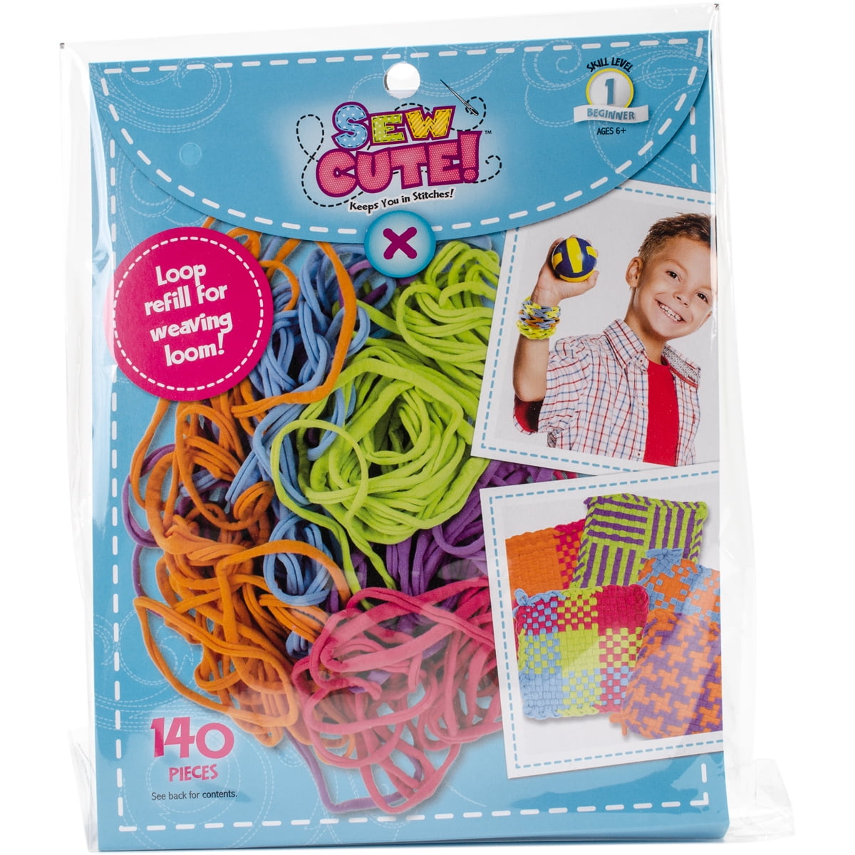 Sew Cute! Loom Loop Refill Kit-Bright - Walmart.com