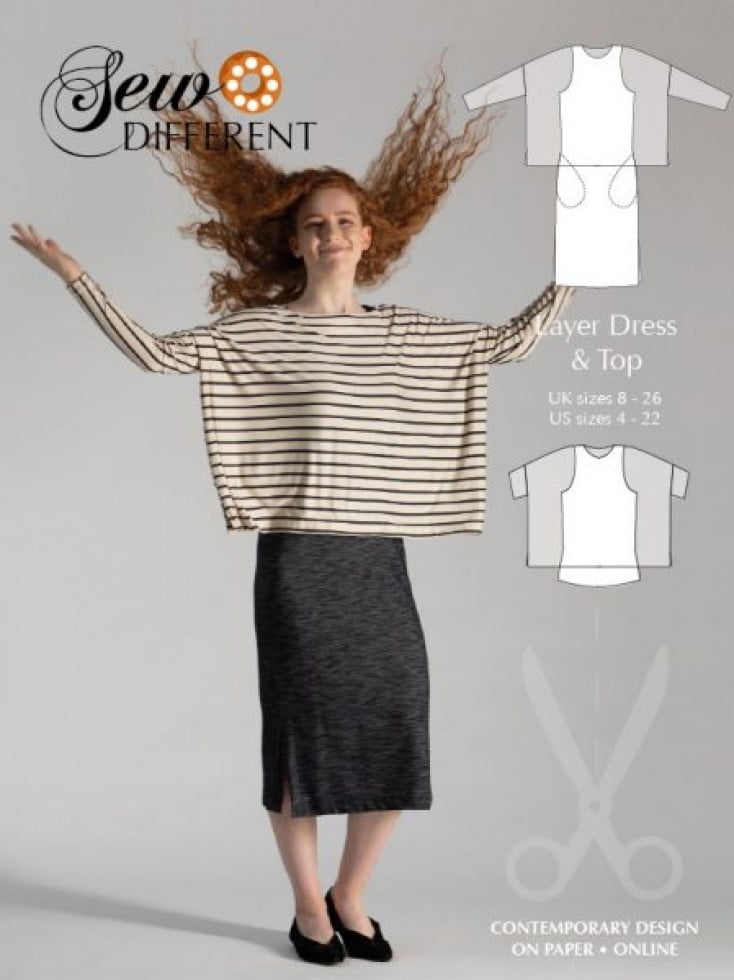 Sew Different Sewing Pattern Layer Dress & Top Women UK Sizes: 8 - 26 ...