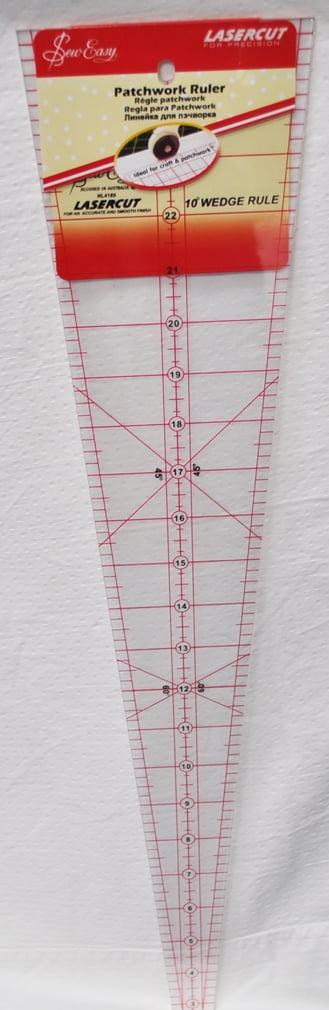 Sew Easy 22 1/2 x 4 7/8 10 Degree Patchwork Wedge Ruler NL4185 ...