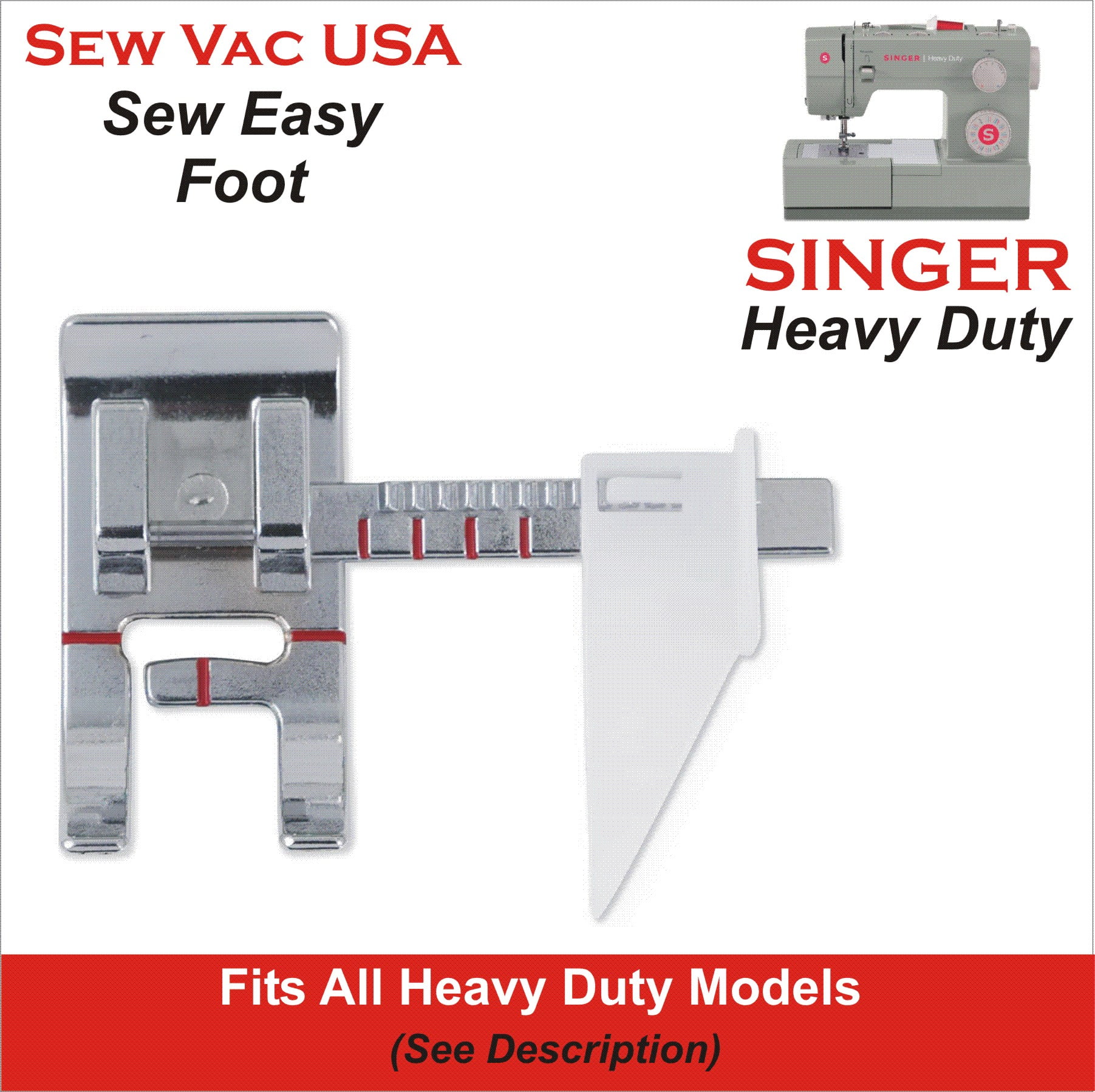 Sew Easy Foot / Stitch Guide Foot For SINGER Heavy Duty Model 4111 ...