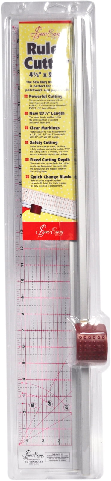Sew Easy Quilt Ruler Cutter 4 1/2 Inches x 27 1/2 Inches ER4186 ...