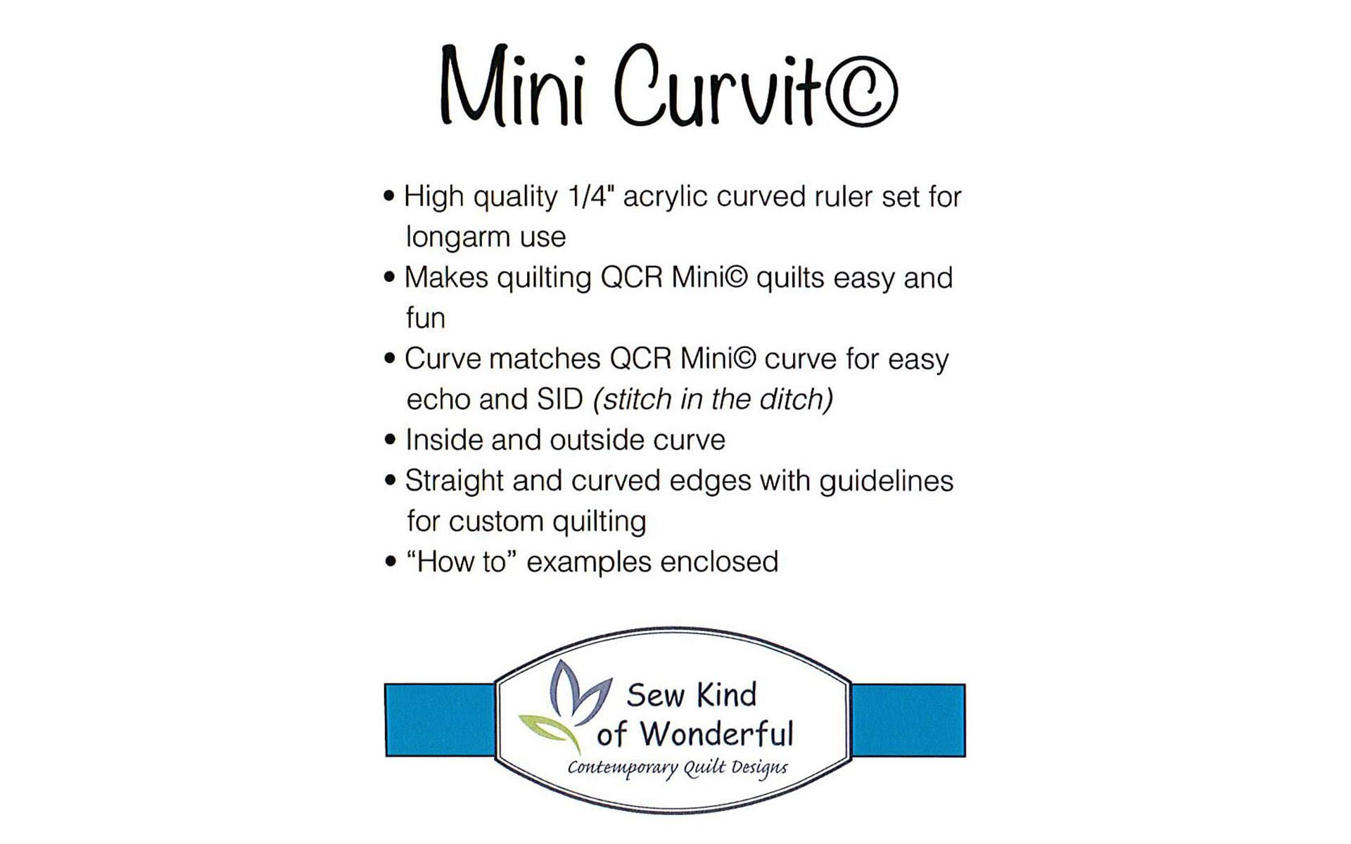 Sew Kind Of Wonderful QCR Ruler Mini Curvit Set - Walmart.com