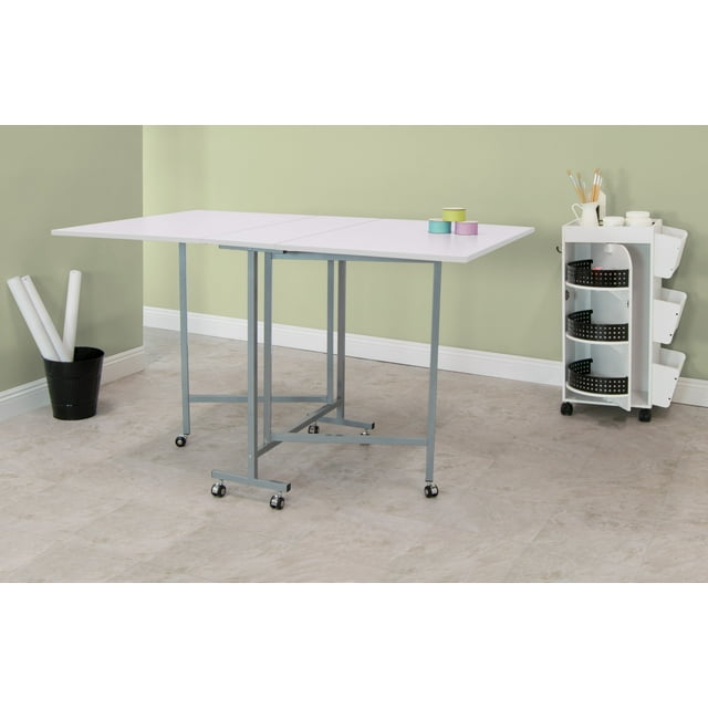 Sew Ready Craft & Cutting Table 58.75" Wide in Silver / White - Walmart.com